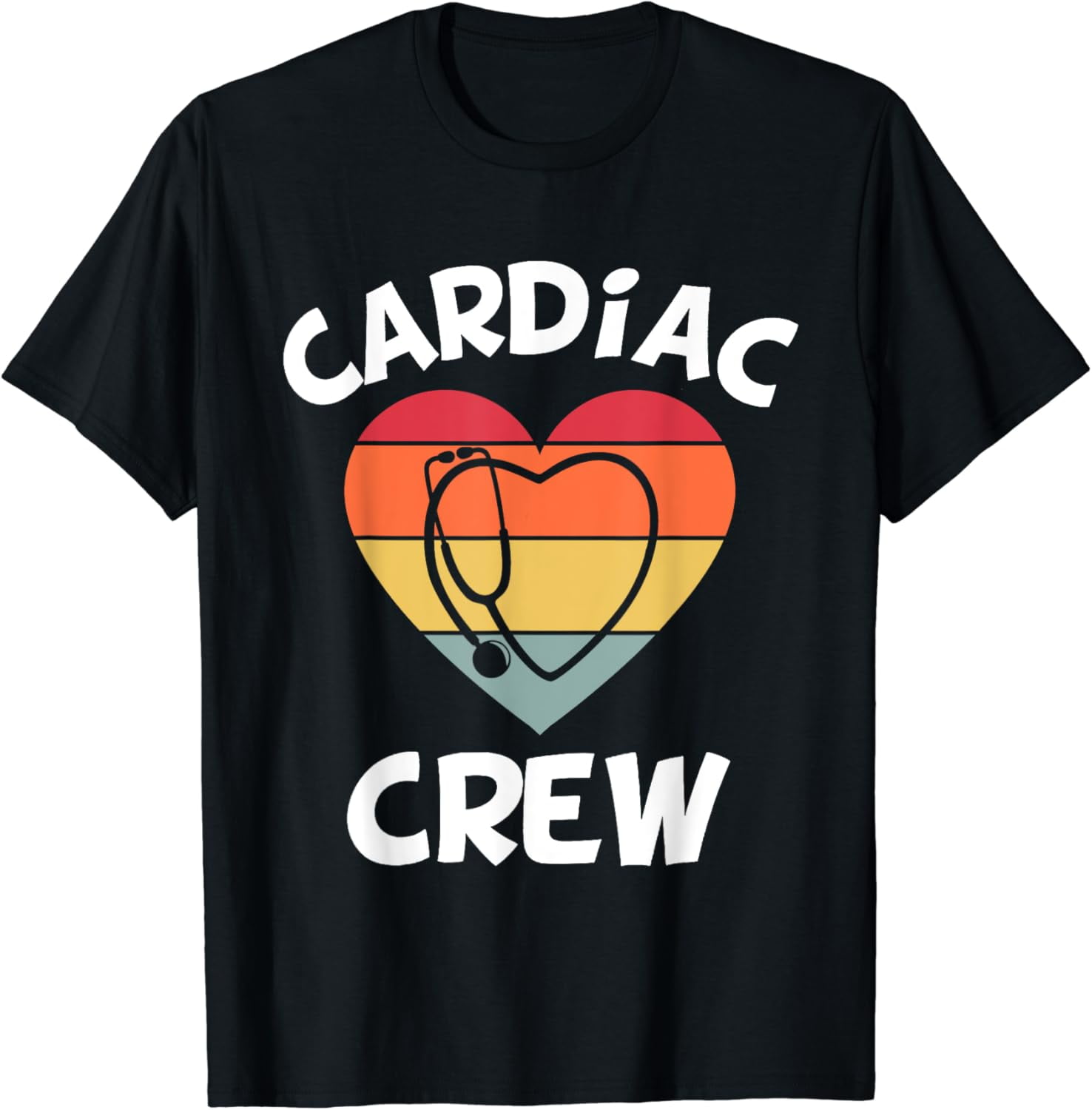 Cardiac Team Heart Stethoscope Cardiology Nurse Unit CNA T-Shirt ...