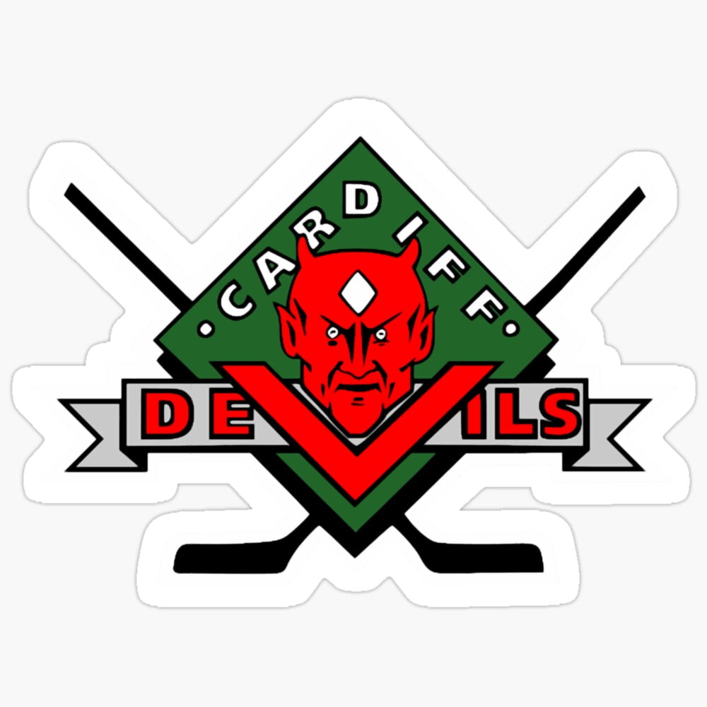 Cardiff Devils Ice Hockey Retro Sticker Phone Decal Water Bottle ...
