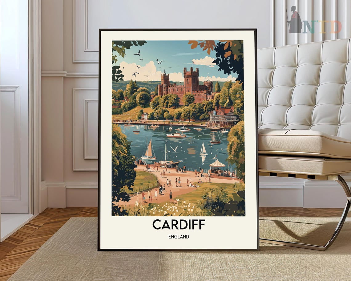 Cardiff Poster, Cardiffcardiff Print, Cardiff Photo, Cardiff Poster ...