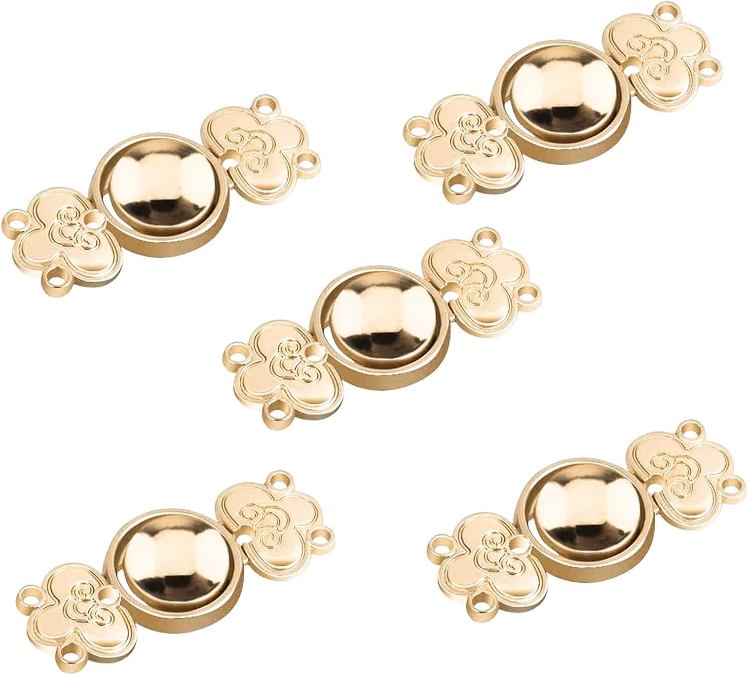 Cardigan Clips, 5 Pairs Vintage Chinese Good Luck Pattern Cape ...