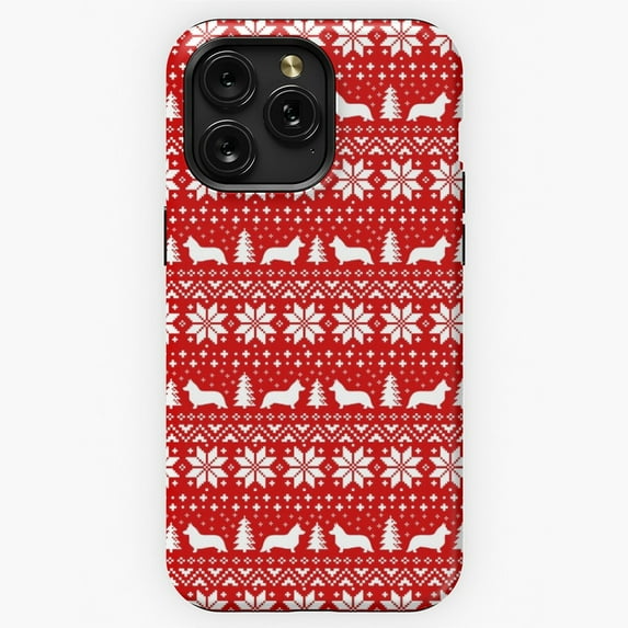 Cardigan Corgi Christmas Holiday Pattern iPhone Case 17 to 11 Pro Max ...