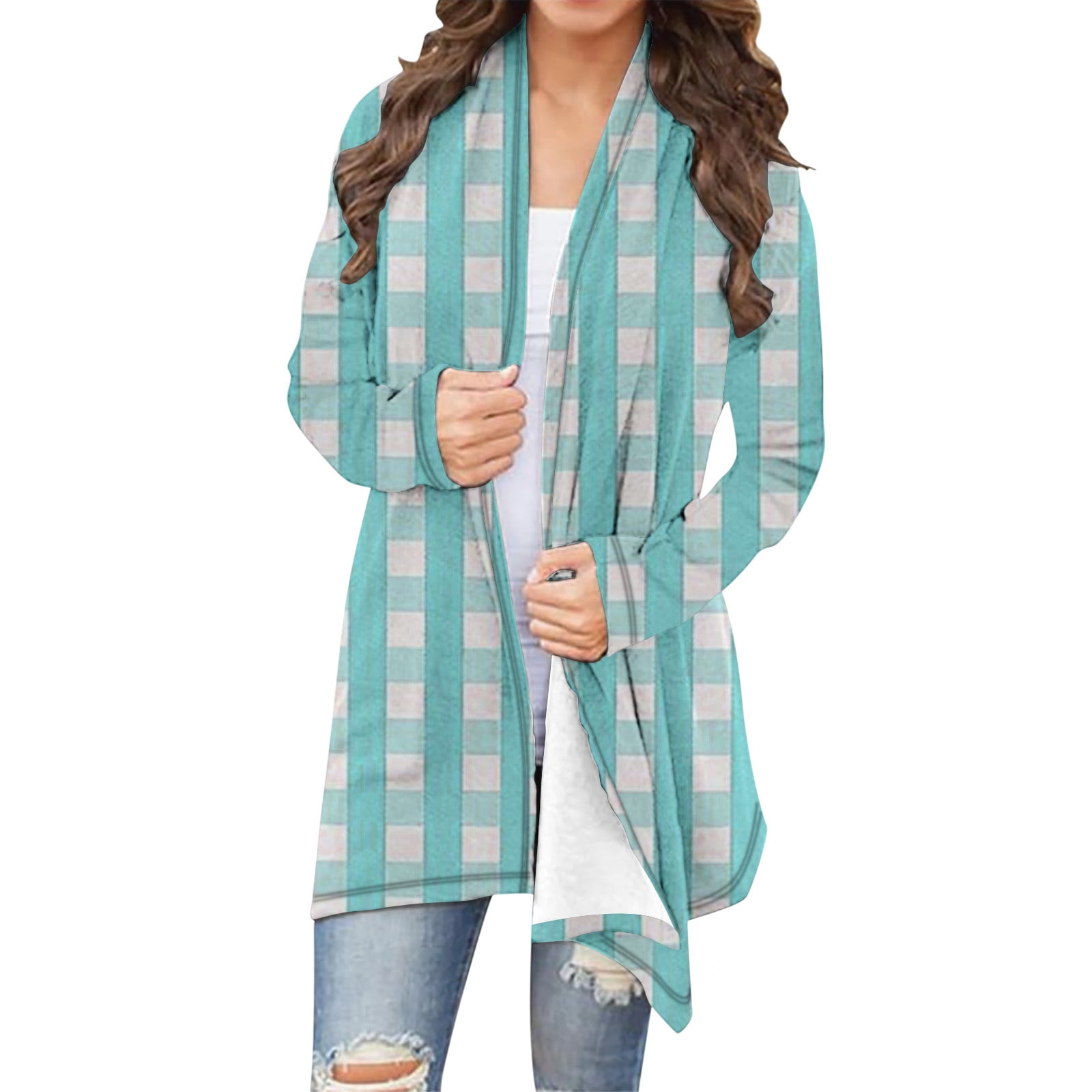 Cardigan for Dresses Formal New Plaid Cardigan for Women Fall Fashion ...