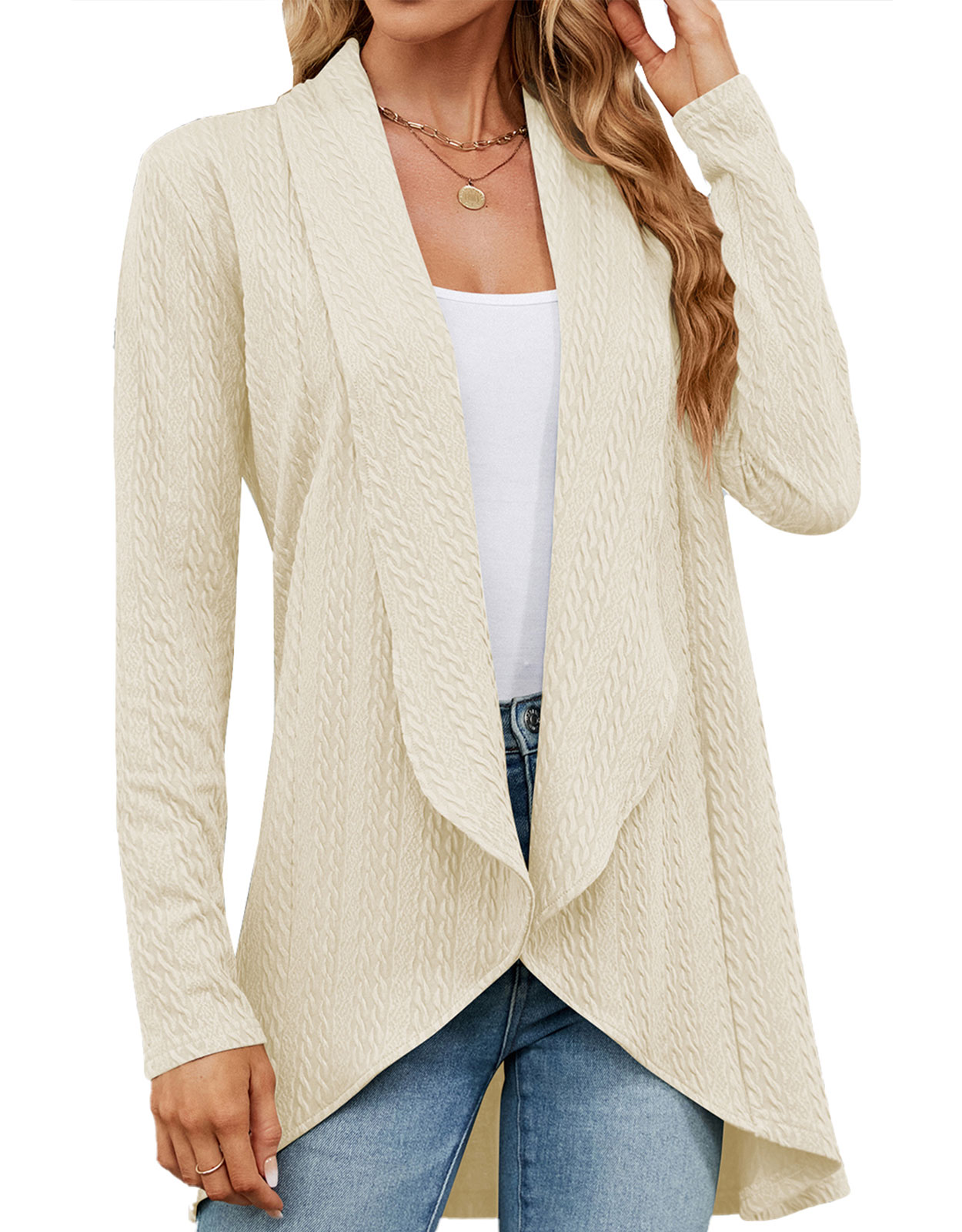 Women's Loose Casual Plus Size Knitted Hooded Winter Cardigan Coats ...