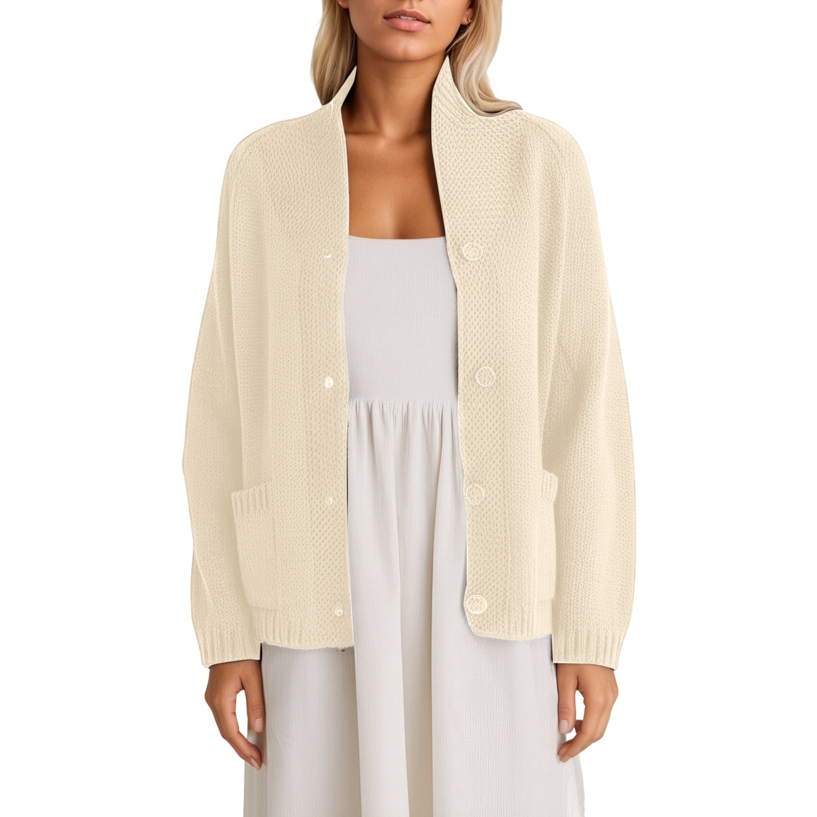 Cardigan For Women Lightweight Long Sleeve Open Front Knit Sweater ...