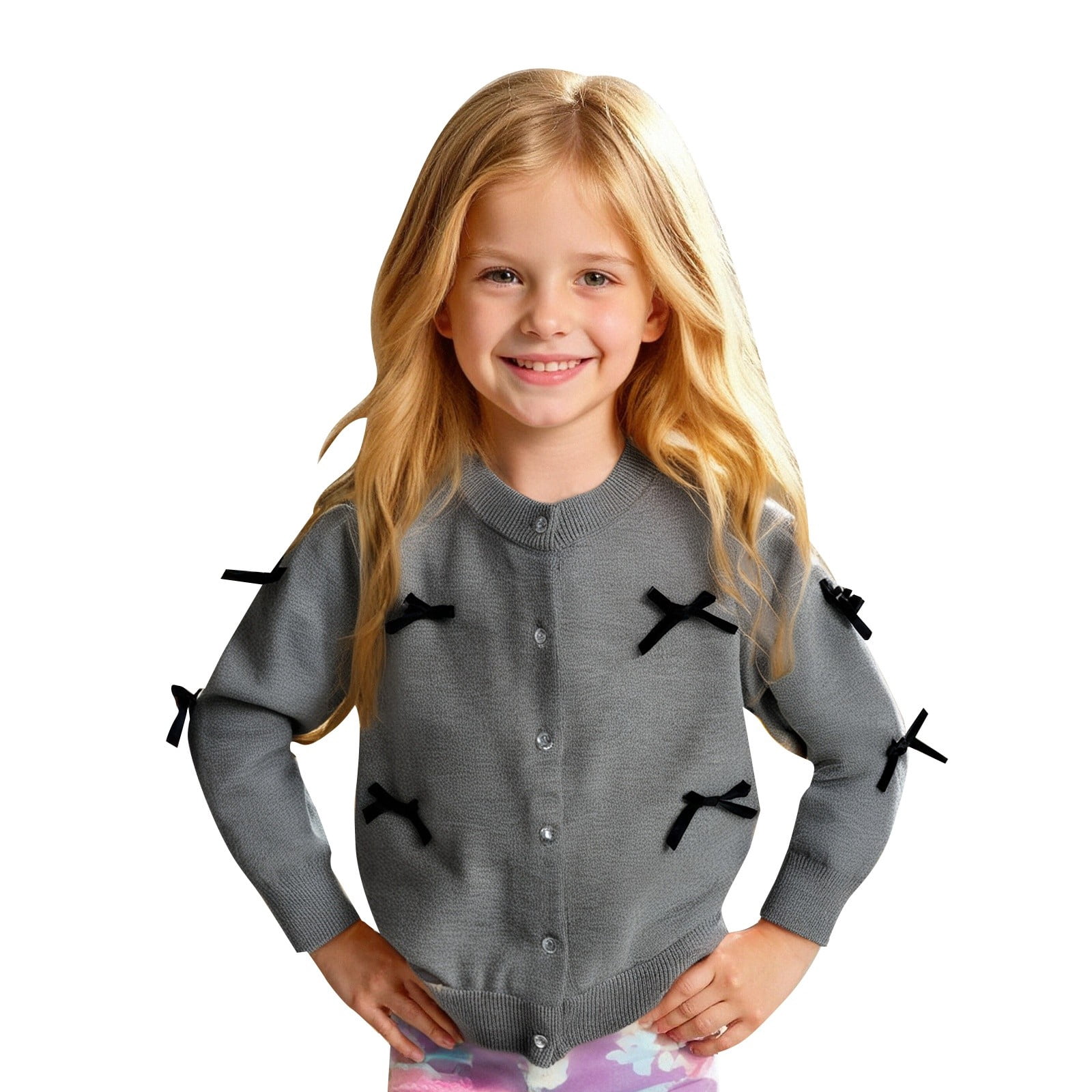 Cardigan for Girls Kids Toddler Girls Fall Knit Button Cardigan ...