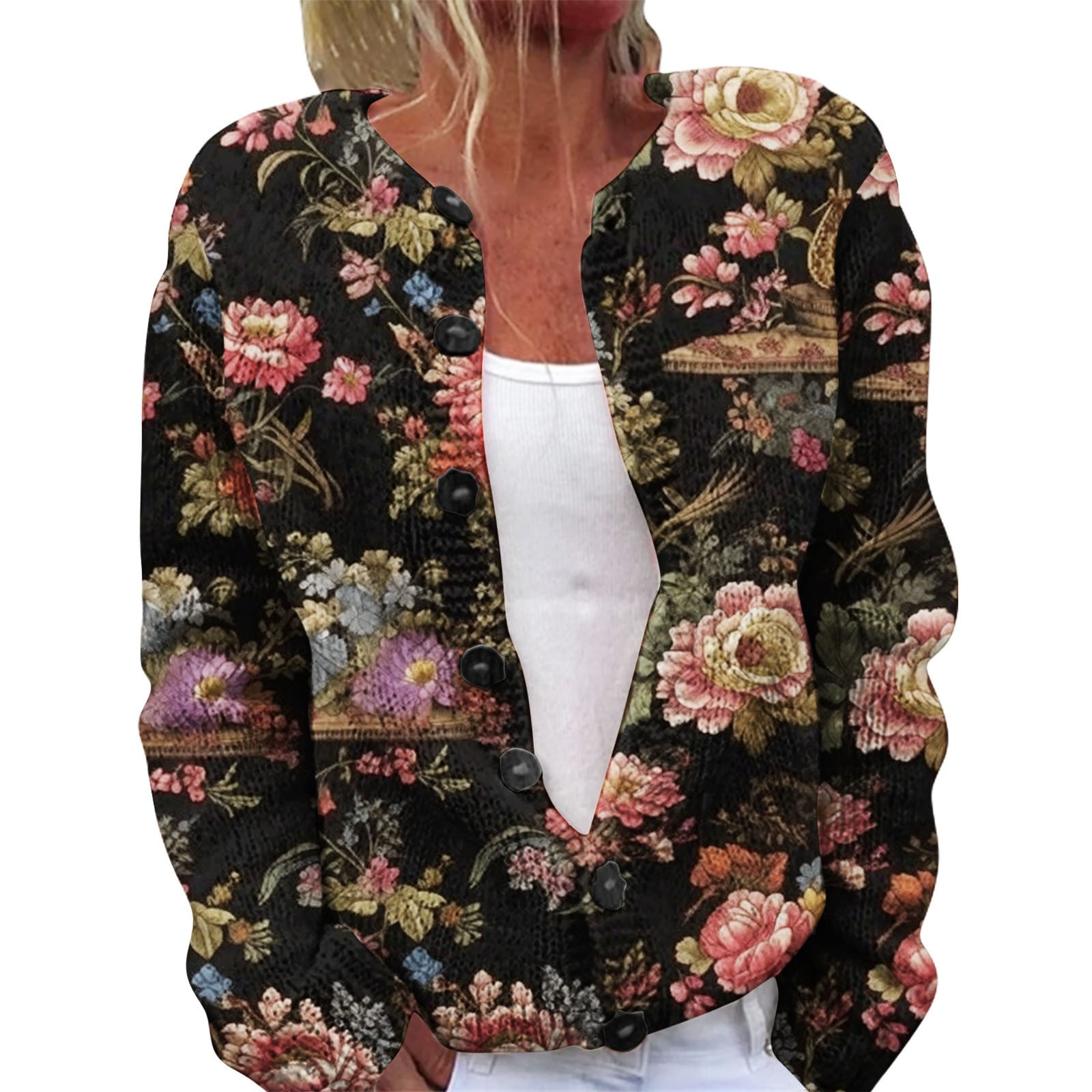 Cardigan Sweaters For Women Lightweight Print Stylish Open Front ...