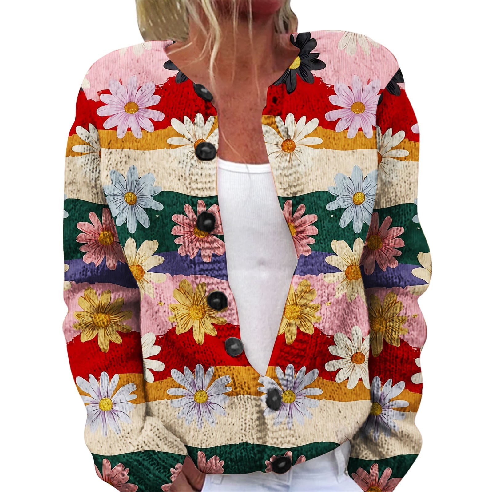 Cardigan Sweaters For Women Lightweight Stylish Print Open Front ...