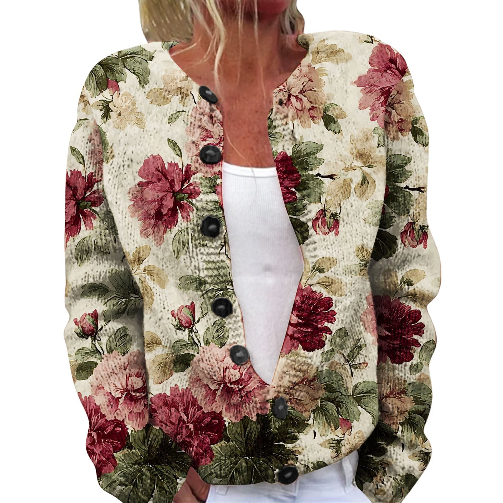 Cardigan Sweaters For Women Print Lightweight Stylish Open Front ...
