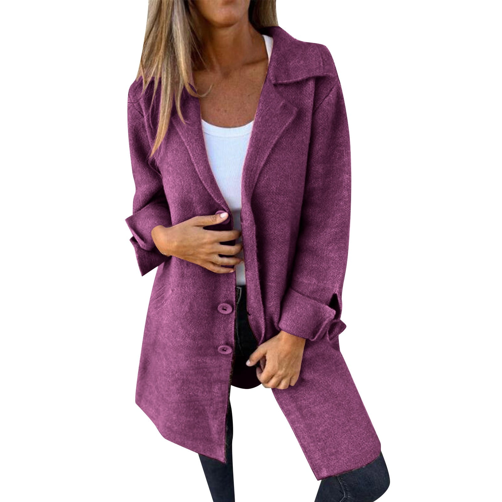 Cardigan Sweaters For Women Autumn Solid Color Tie Pocket Jacket Single ...