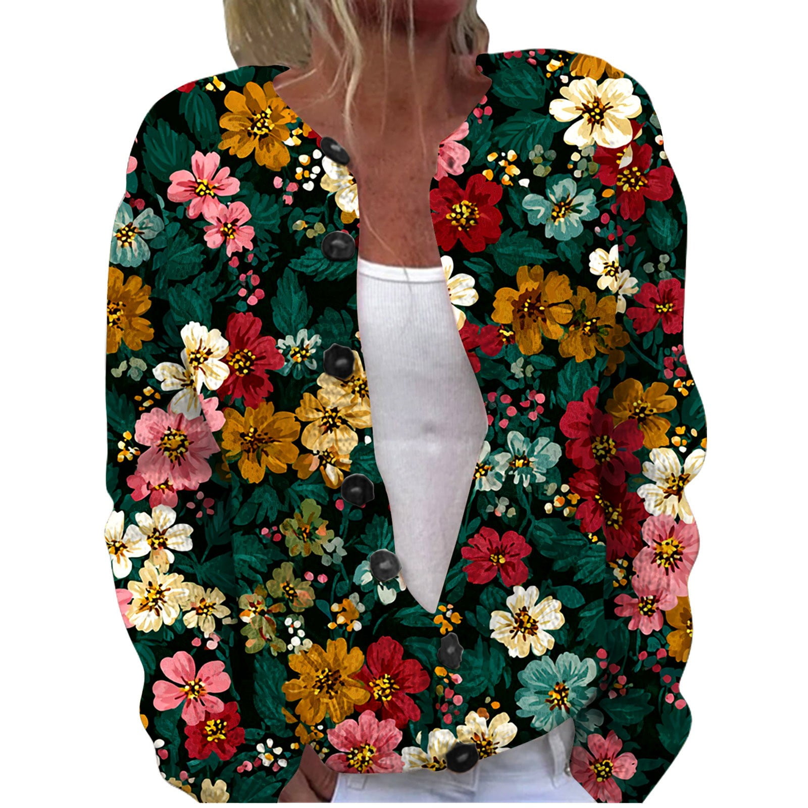 Cardigan Sweaters For Women Cute Print Fall Open Front Knit Cardigan ...