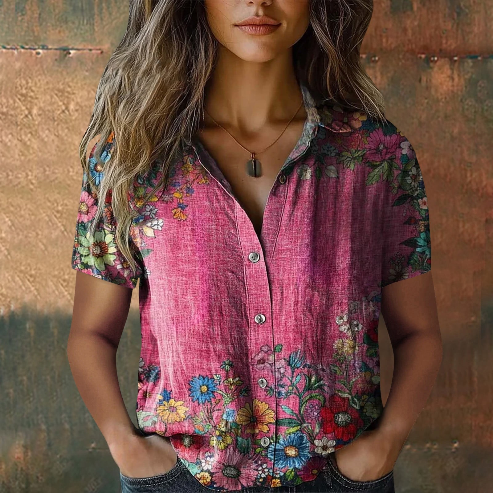 Cardigan Sweaters For Women Fashion Down Cotton Shirt, Printed Casual ...