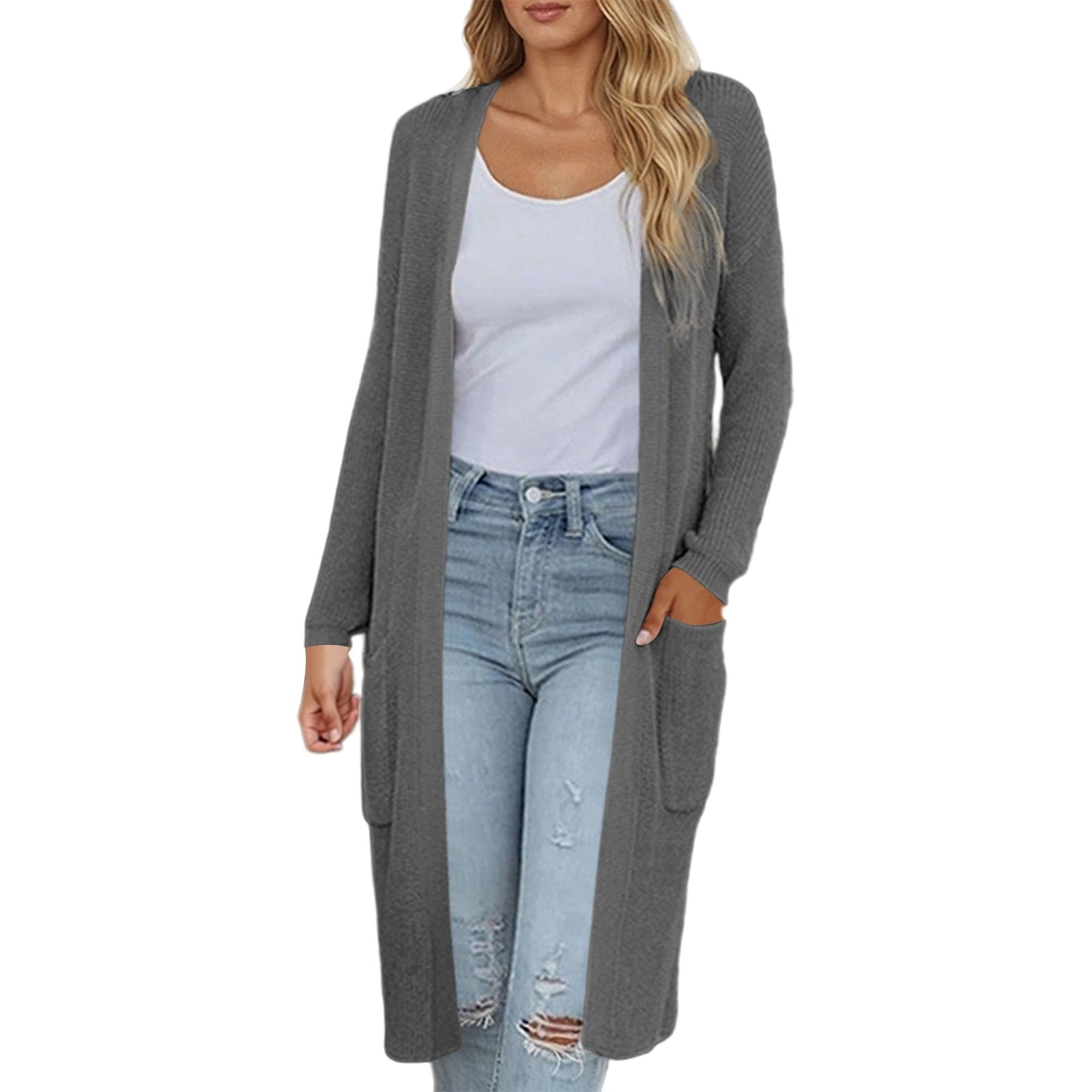 Cardigan Sweaters For Women Knit Cardigan Long Sleeve Sweater Coat With ...