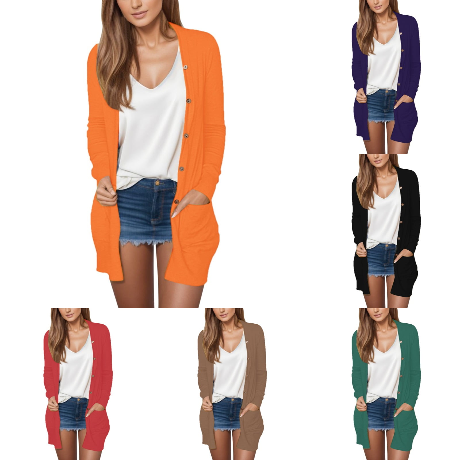 Cardigan Sweaters for Women Lightweight Open Front Summer Fall Outwear ...