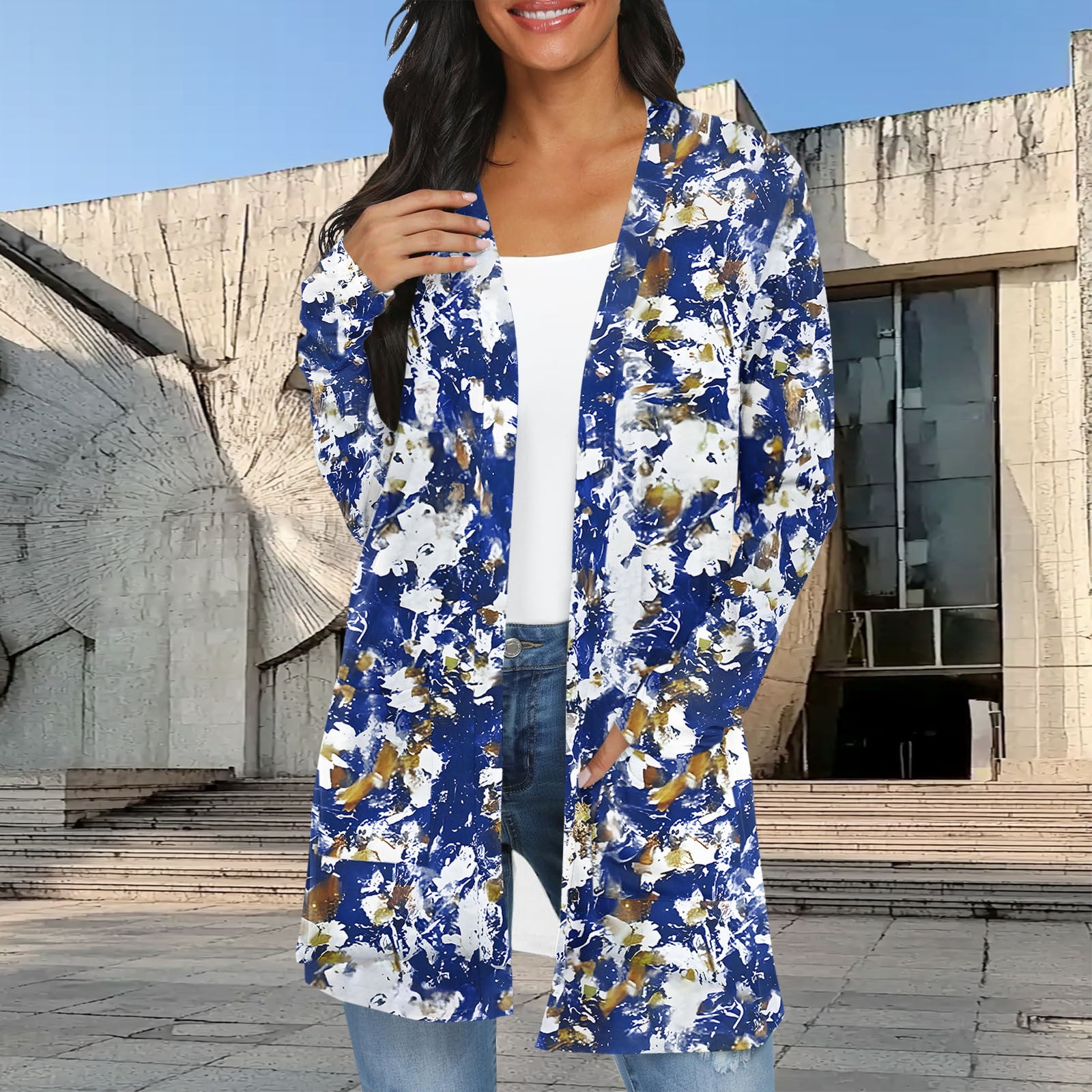 Cardigan Sweaters for Women Lightweight Plus Size with Pockets,Sriper ...