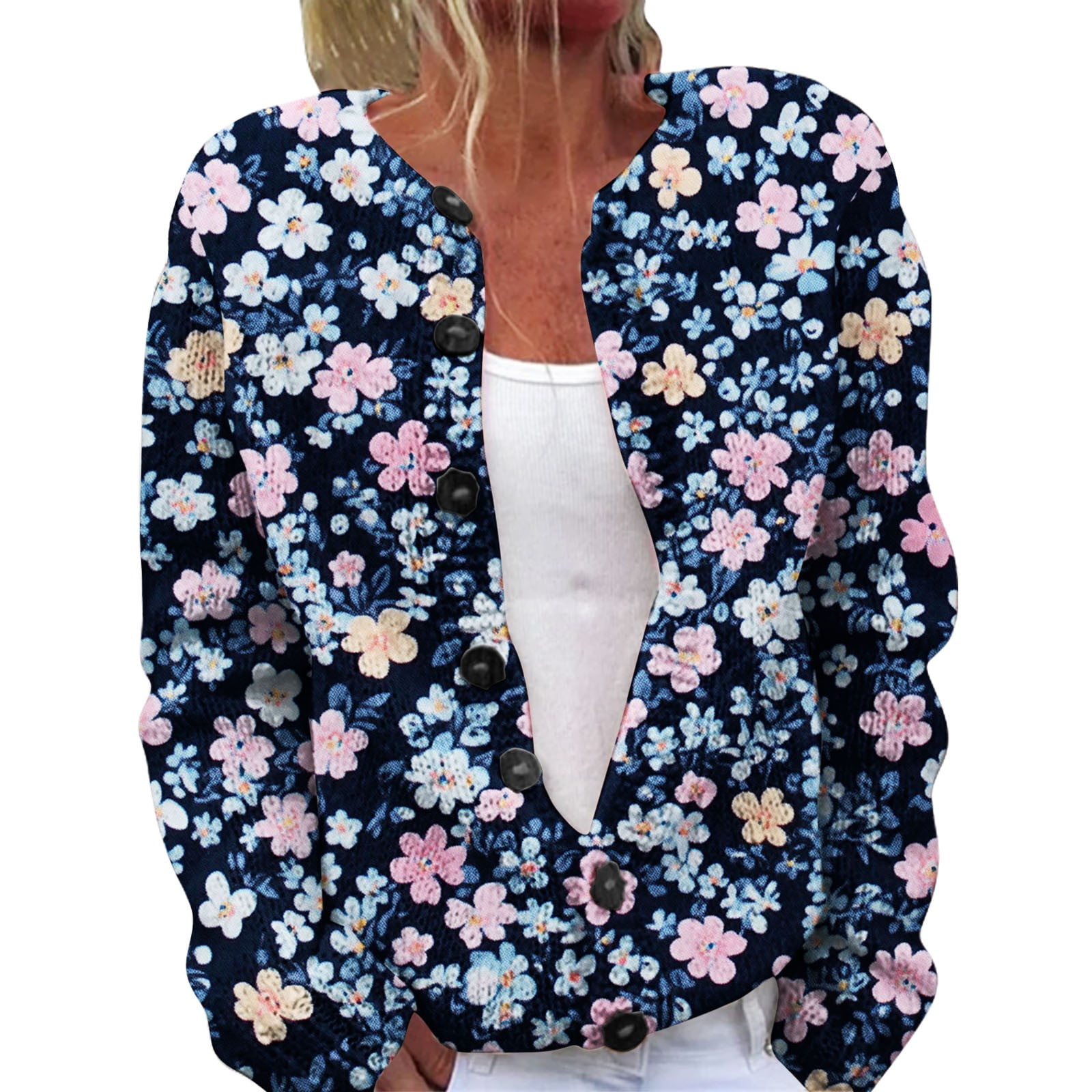 Cardigan Sweaters For Women Open Front Lightweight Print Stylish ...