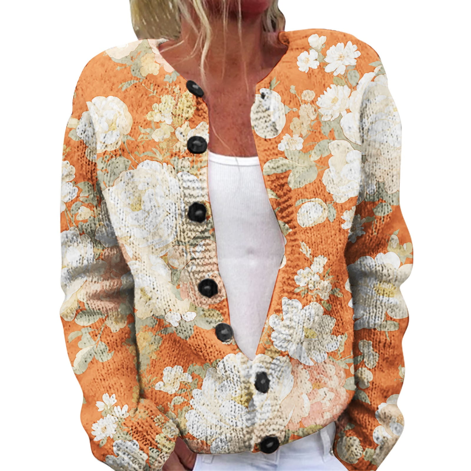 Cardigan Sweaters For Women Open Front Lightweight Print Stylish ...