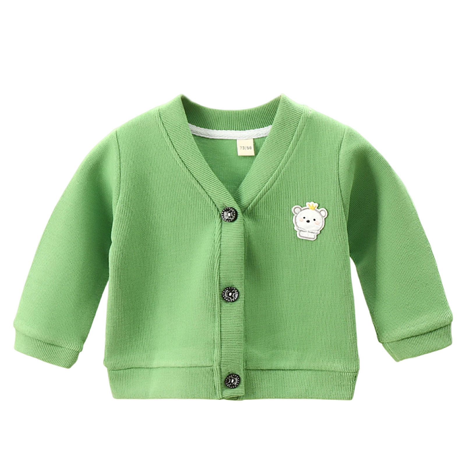 Cardigan Sweaters for Kids V Neck Long Sleeve Button Down Solid Color ...
