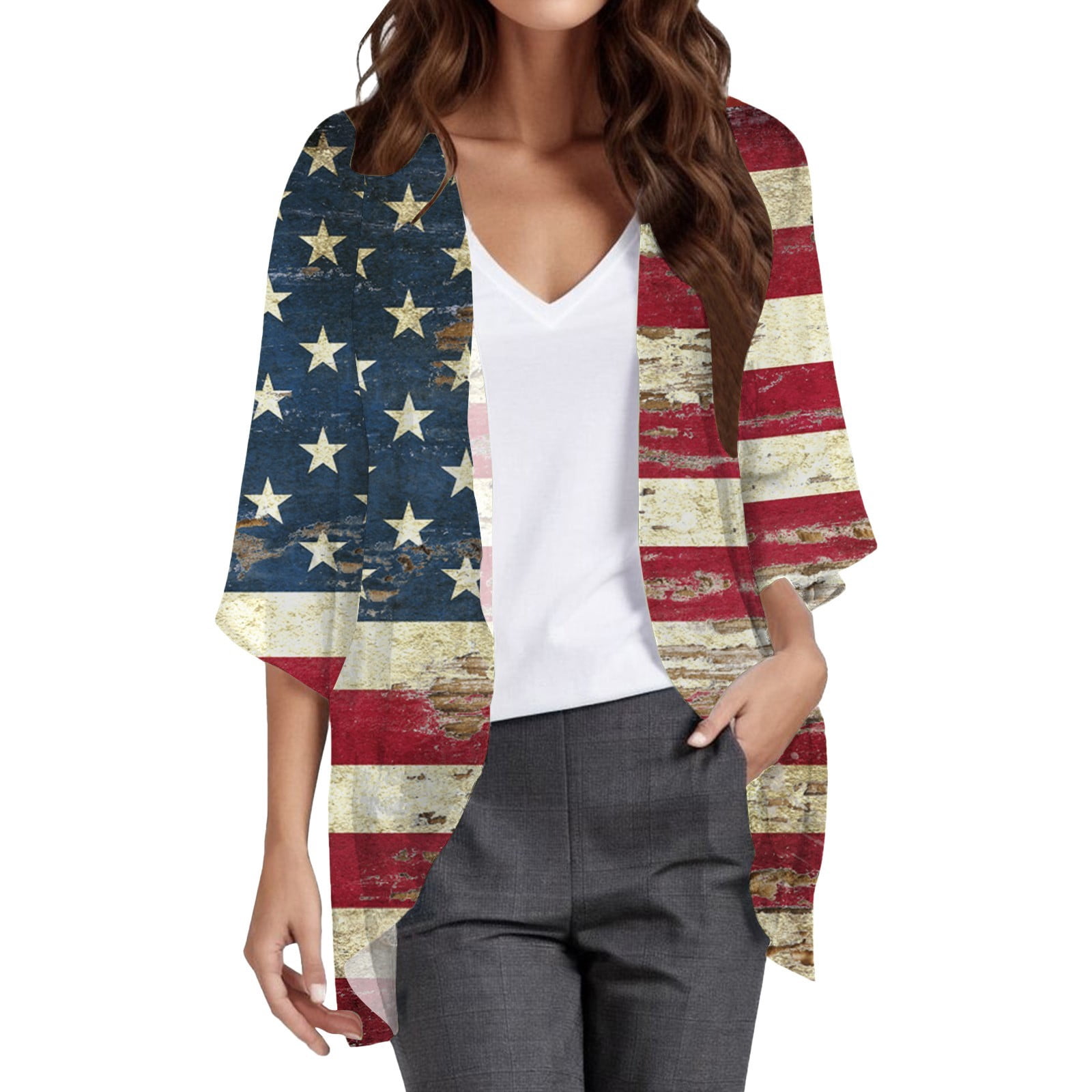 Cardigan Sweaters for Women Elegant Puff Sleeve Chiffon Cardigan Loose ...