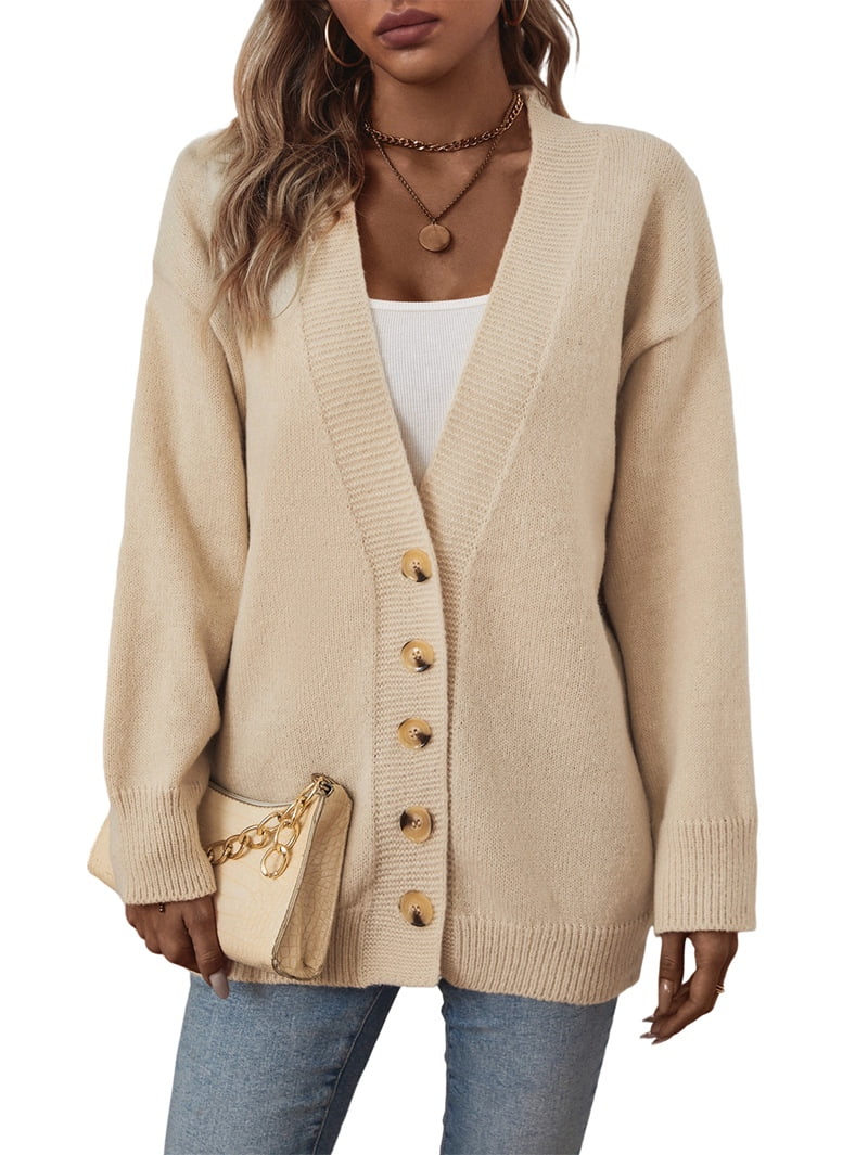 Cardigan Sweaters for Women Fall Fashion Oversized Light-Weight Sweater ...