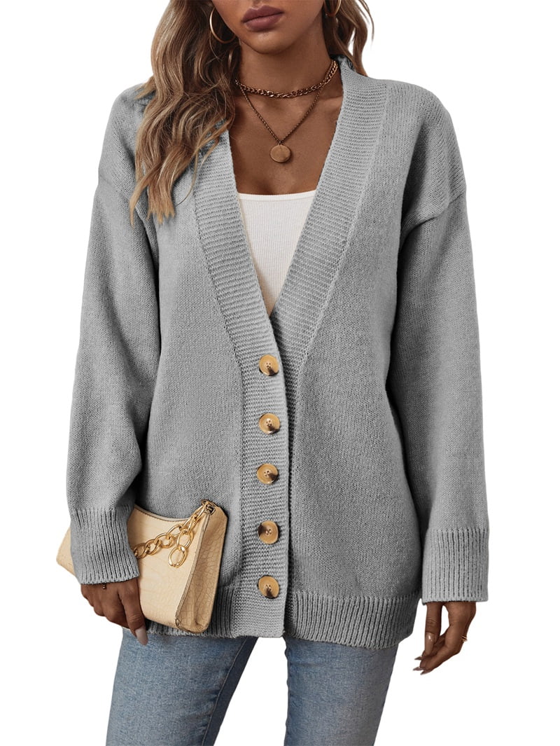 Cardigan Sweaters for Women Fall Fashion Oversized Light-Weight Sweater ...