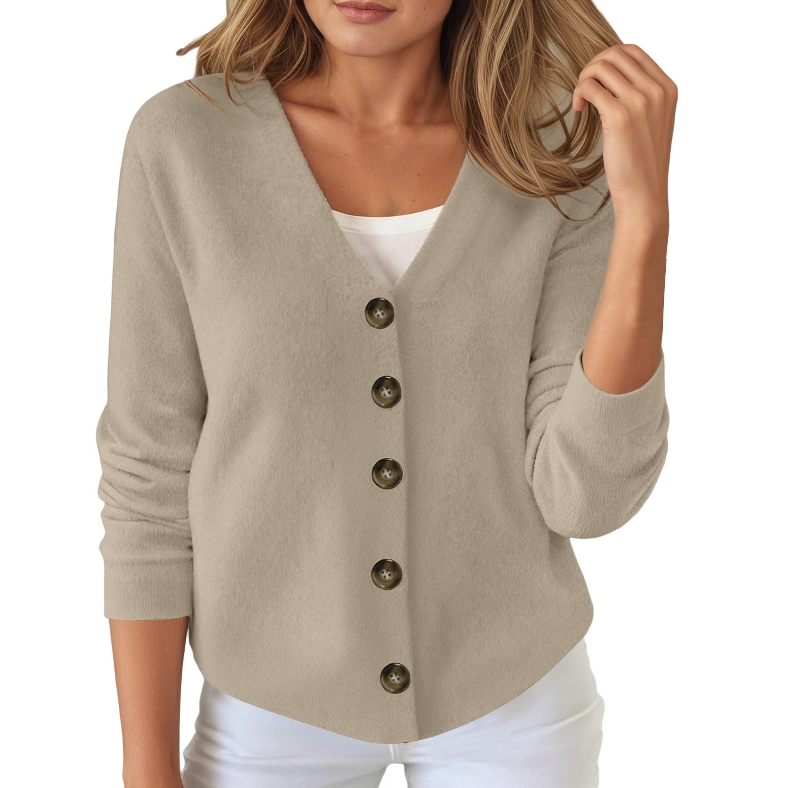Cardigan Sweaters for Women Lightweight V Neck Button Down Long Sleeve ...