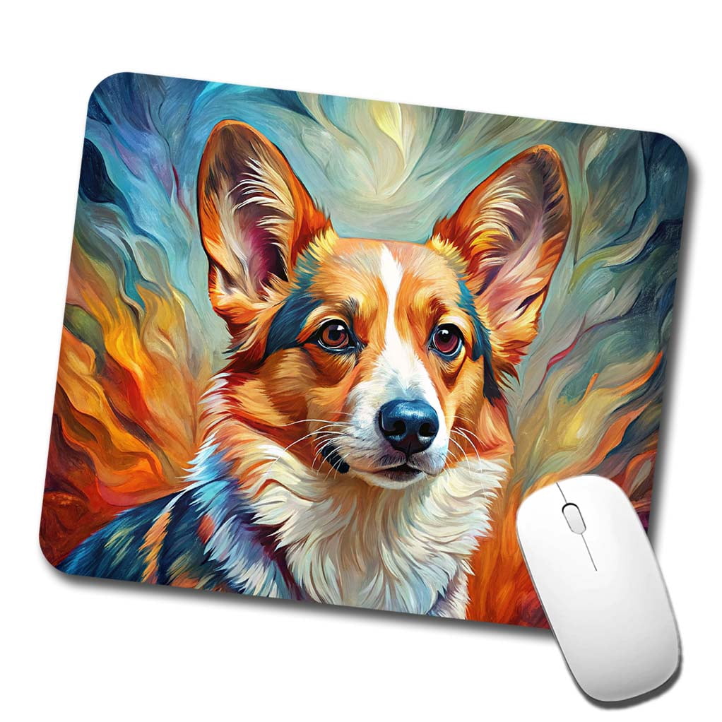 Cardigan Welsh Corgi Dog Expressionism Art Mouse Pad Low Profile Gaming ...