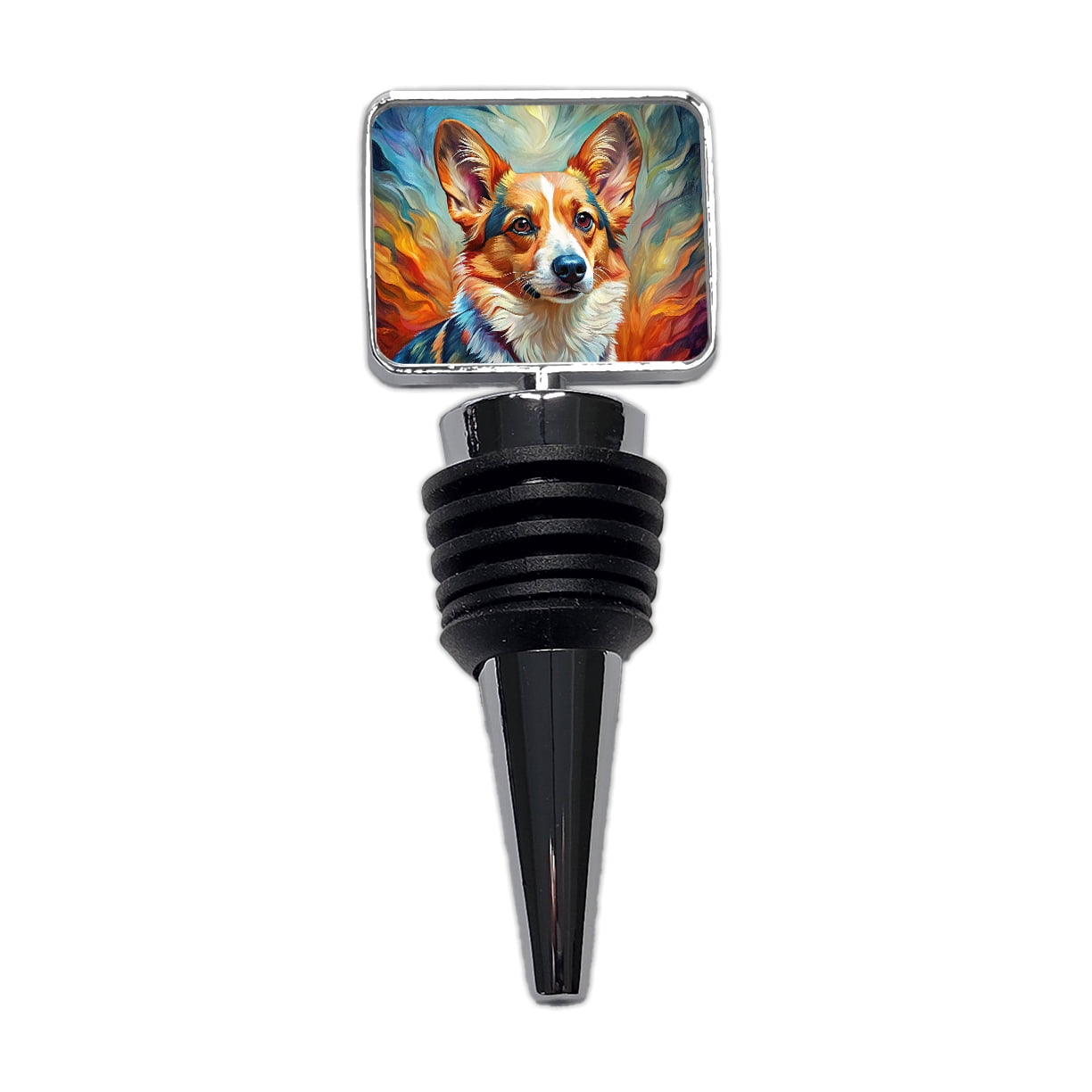Cardigan Welsh Corgi Dog Expressionism Art Wine Bottle Stopper Cap Plug ...
