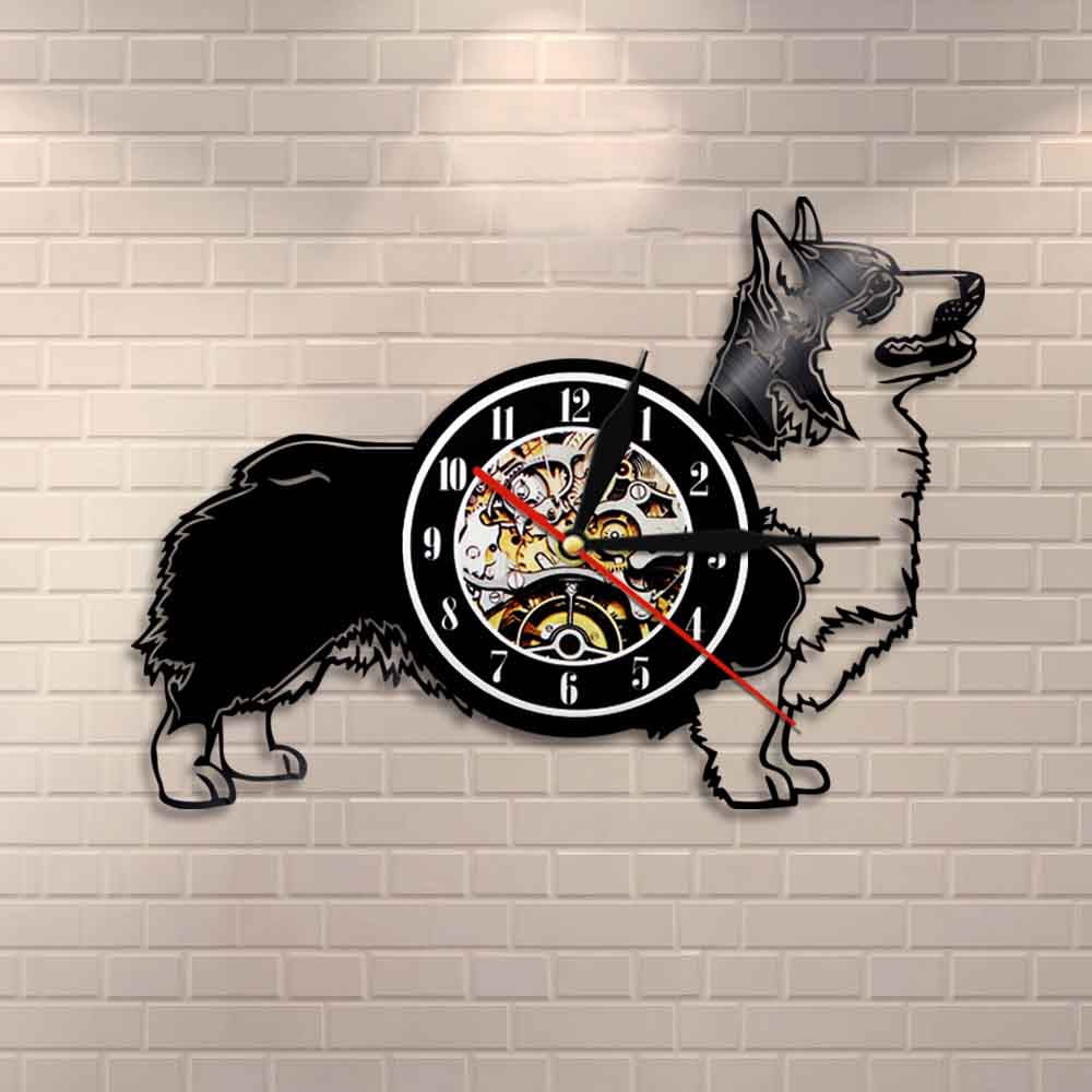 Cardigan Welsh Corgi Dog Wall Clock Dog Breed Corgy Vinyl Record Wall ...