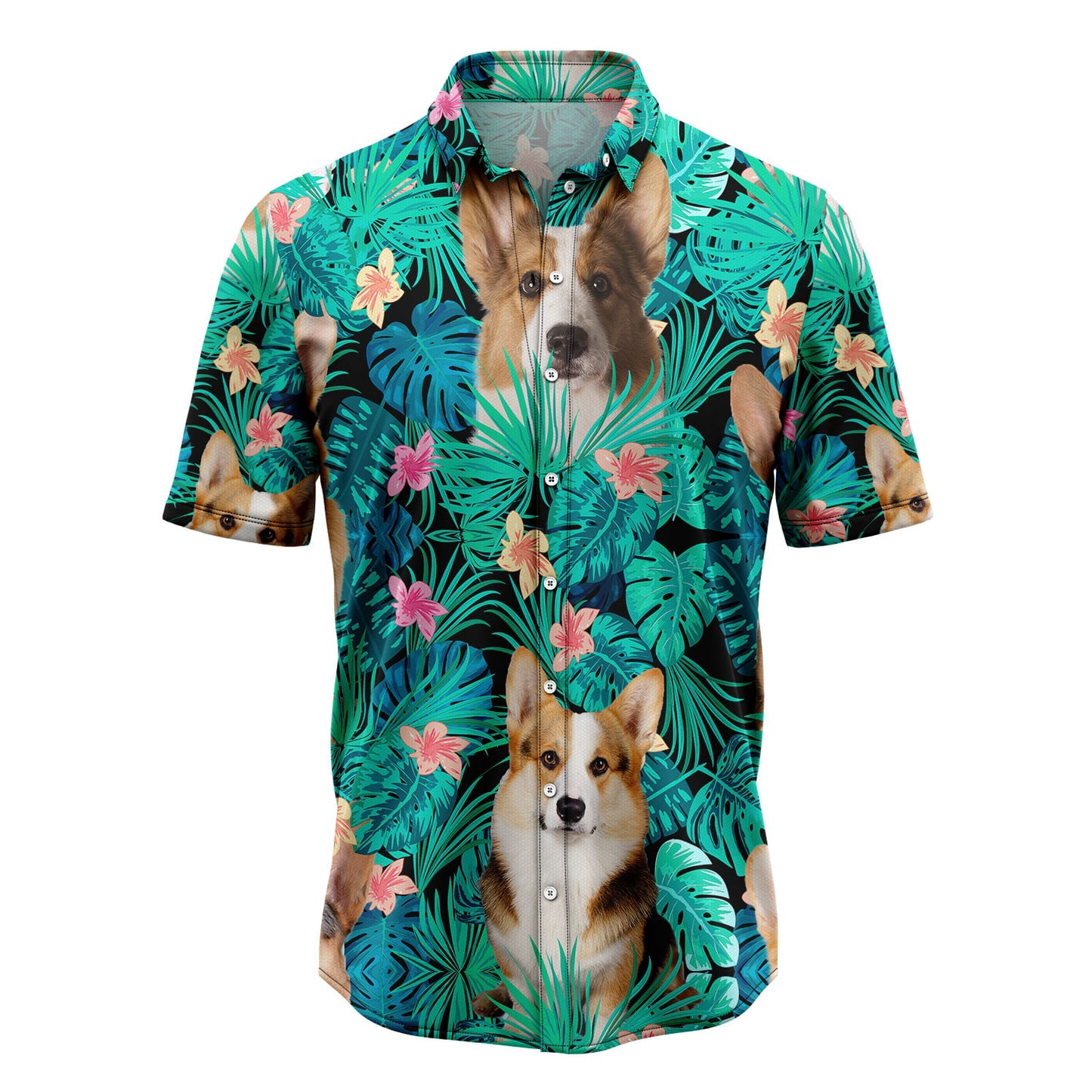 Cardigan Welsh Corgi Tropical Aloha Hawaiian Shirt - Walmart.com