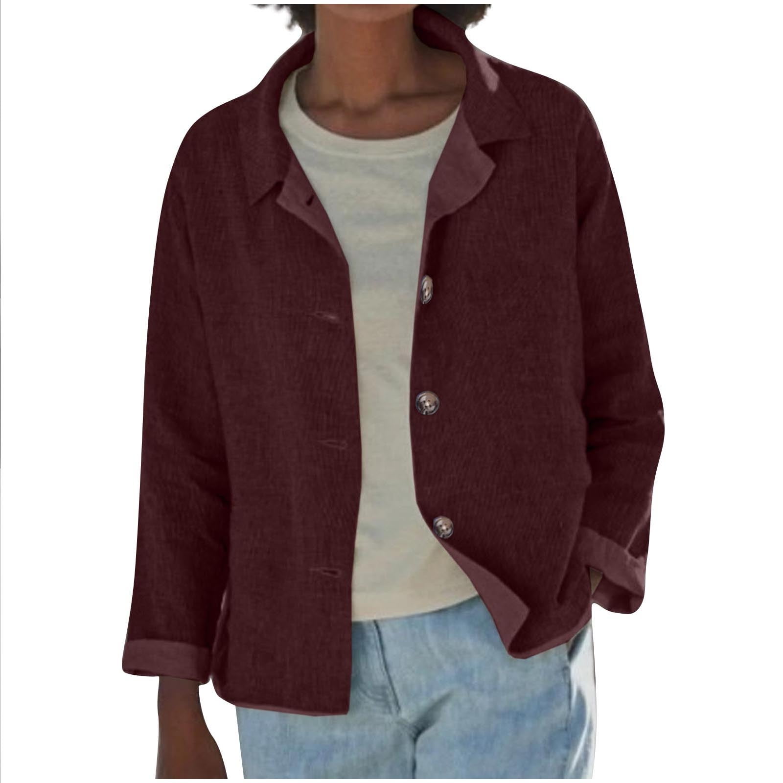 Cardigan for Women Casual Lightweight Button Down Blouse Coats Long ...