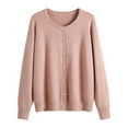 Cardigan Women Long Sleeved Knit Solid Color And Elegant Worn As An ...