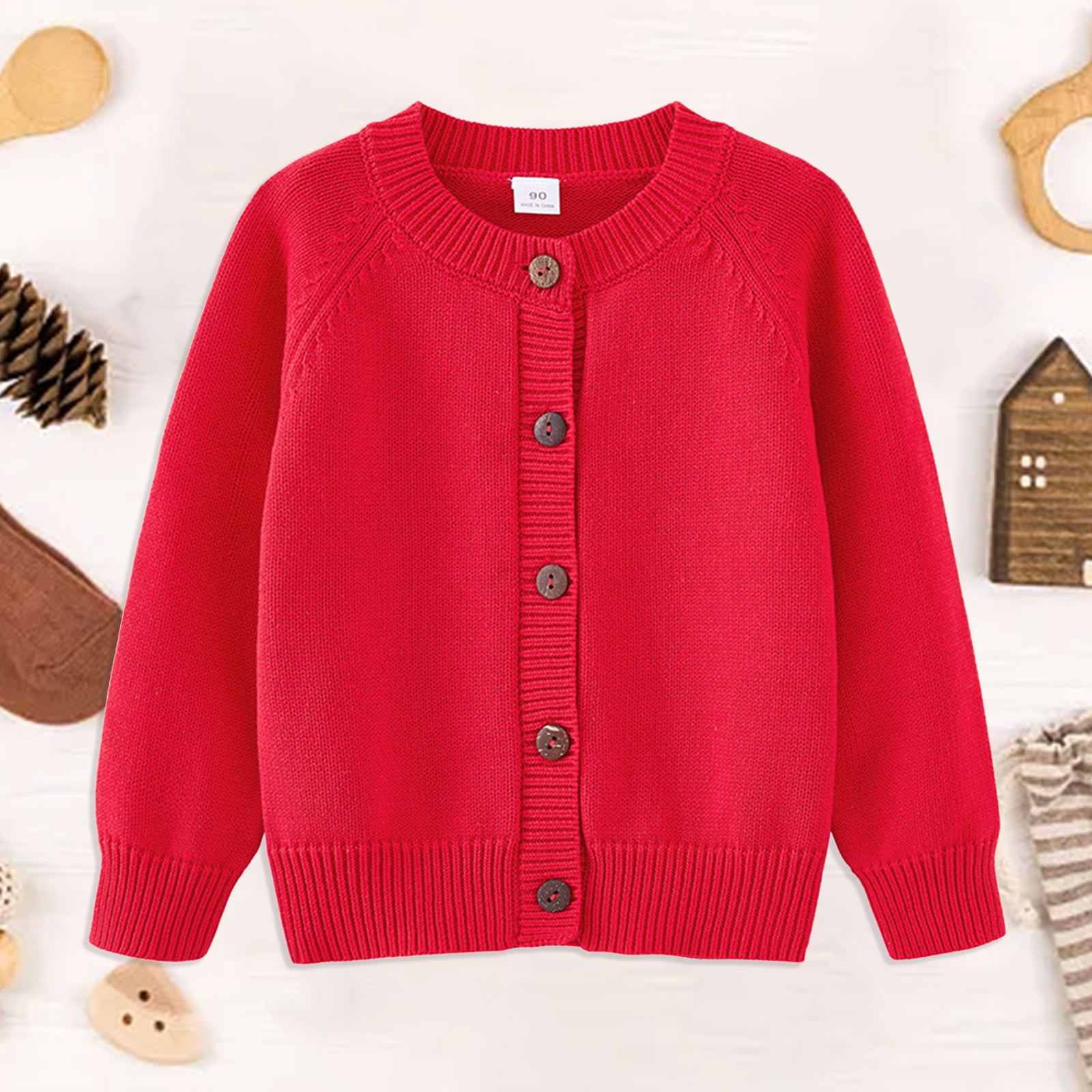 Cardigan for Girls School Uniform Girls' Cardigan with Button Loose ...
