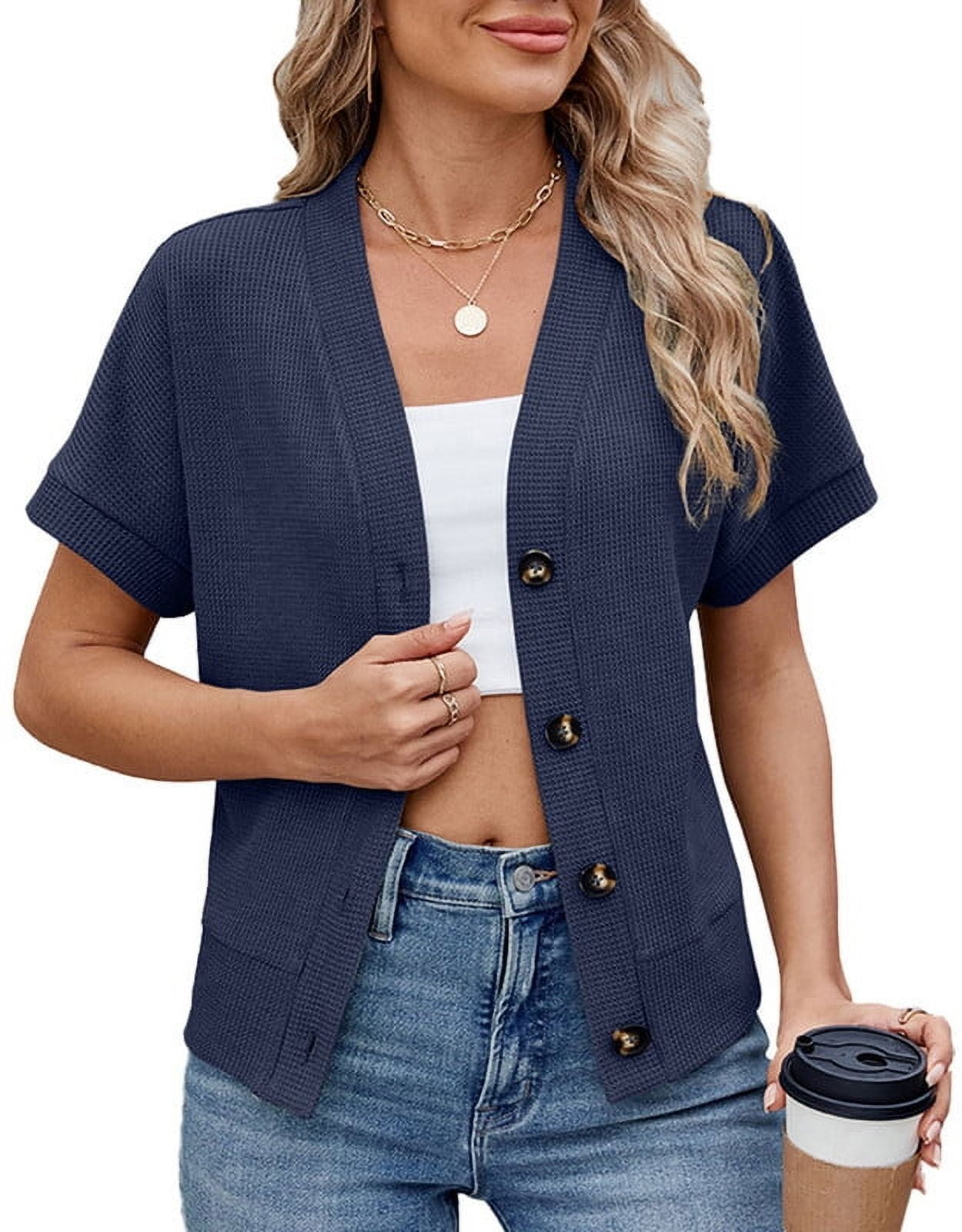 Cardigans for Women 2025 Elegant Wallfe Pattern Lightweight Cardigans ...