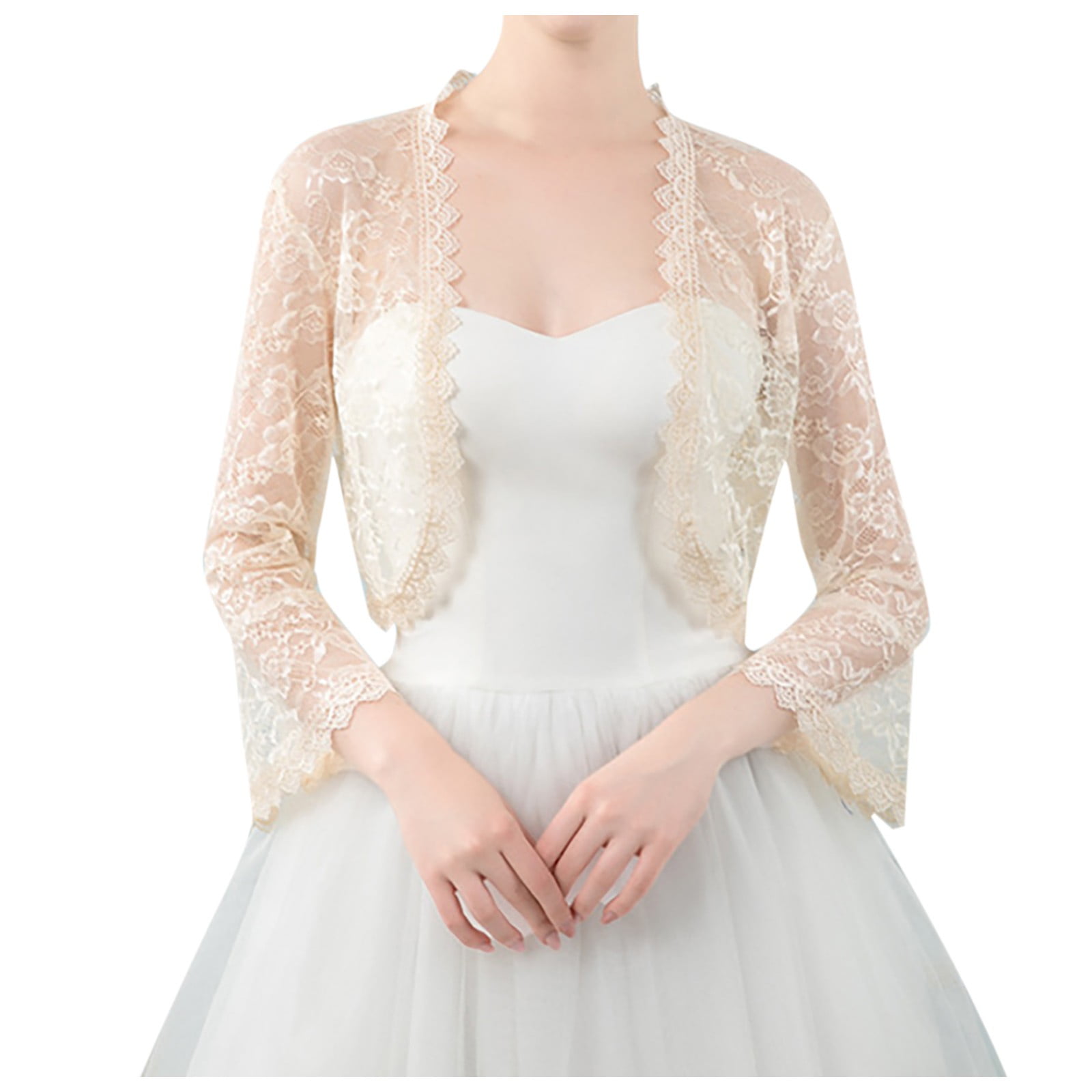 Cardigans for Women Trendy Dress Lace Shoulder Yarn With Trumpet ...