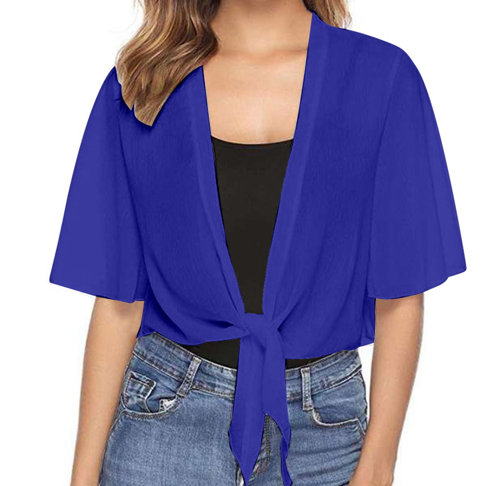 Cardigans for Women Trendy Summer Casual Short Sleeve Thin Chiffon ...