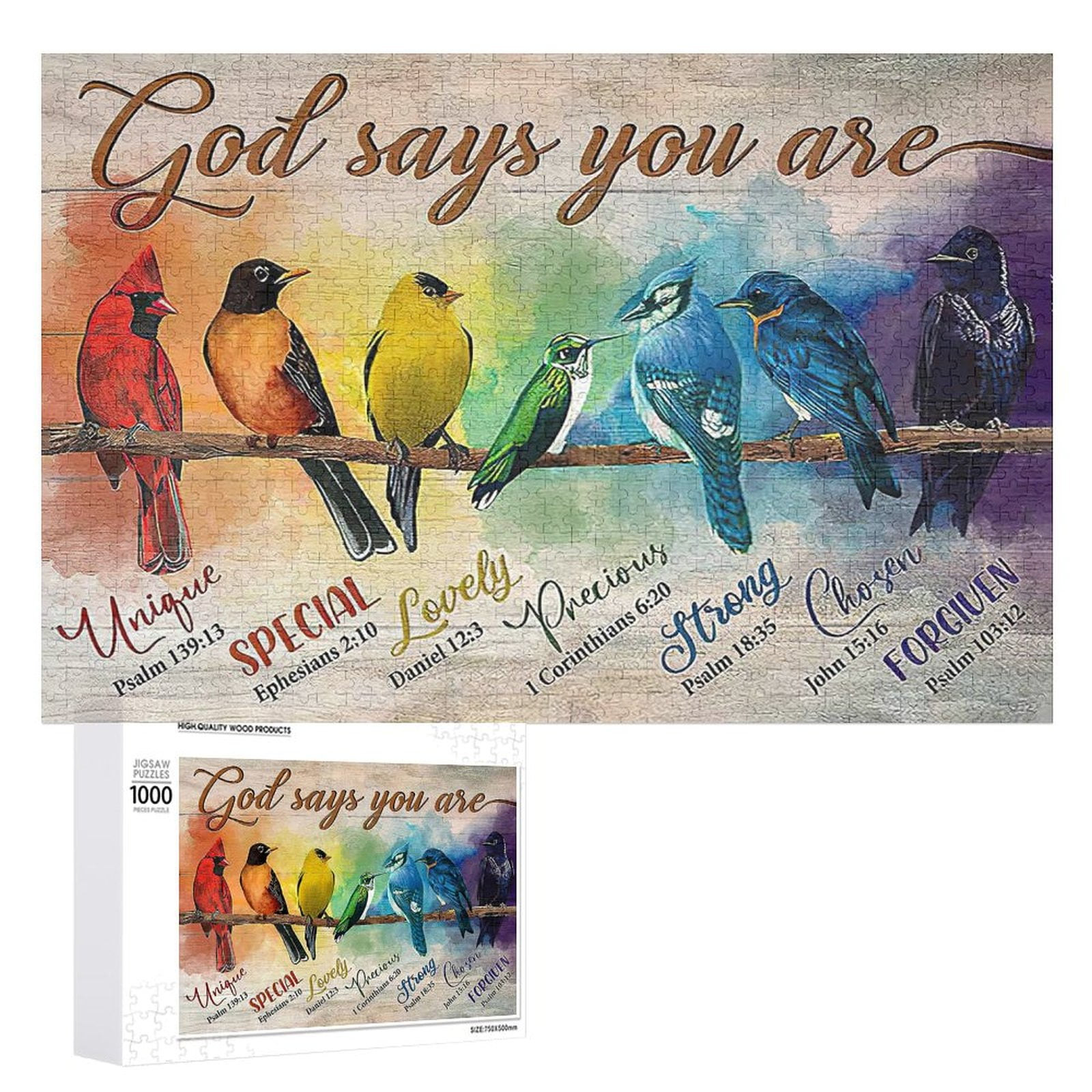 Cardinal 1000 Piece Jigsaw Puzzle for Adults and Families - Rustic Red ...