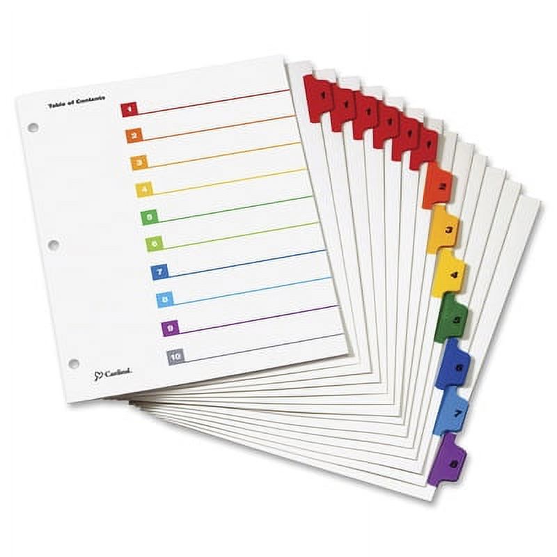 Cardinal-1PK Onestep Printable Table Of Contents And Dividers, 8-Tab, 1 ...