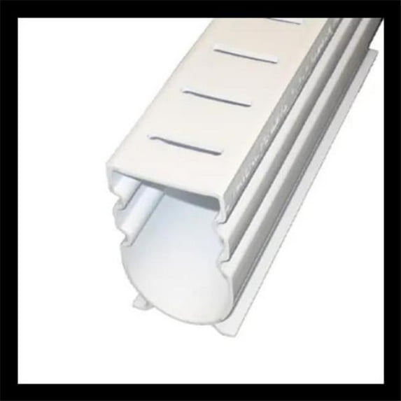 Cardinal QP6972W 2 in. Deck Drain with Removable Top 10 ft. Long 80 ft. White Quaker for Pool ...