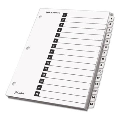 Cardinal-2PK Onestep Printable Table Of Contents And Dividers, 15-Tab ...