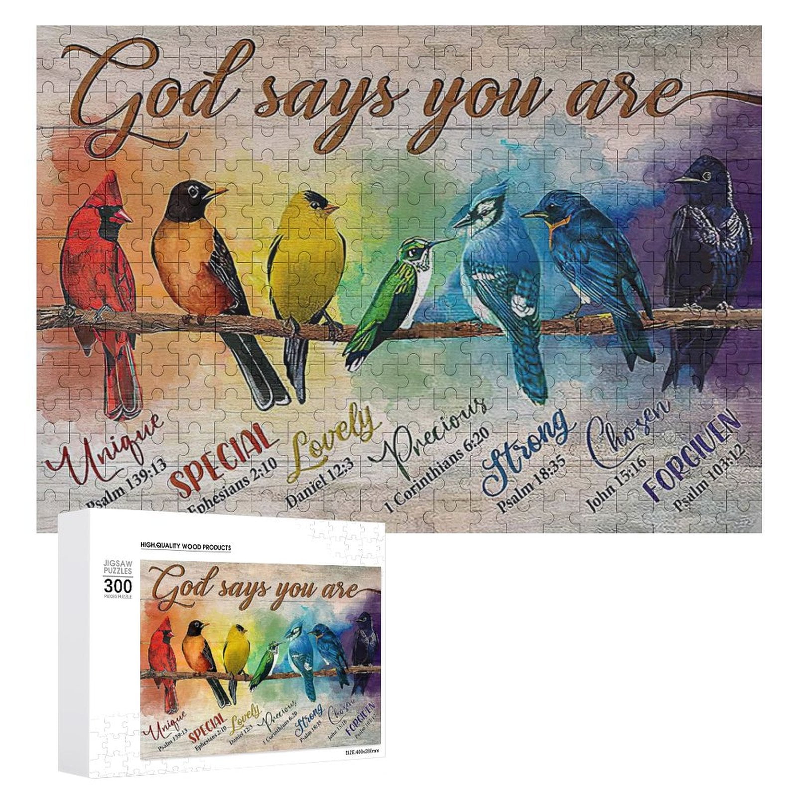 Cardinal 300 Piece Jigsaw Puzzle for Adults and Families - Rustic Red ...