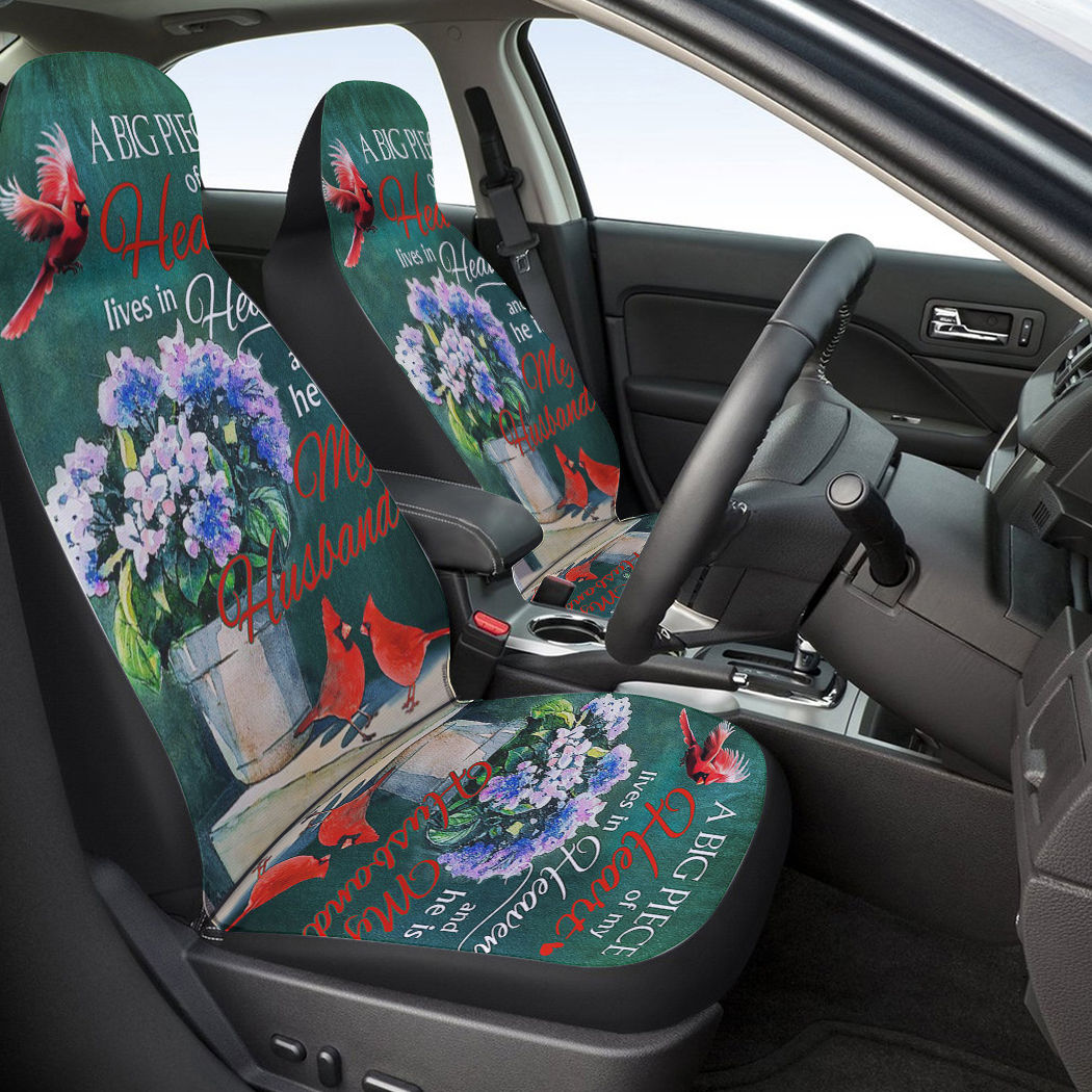 Cardinal A Big Piece Of My Heart Lives In heaven Seat Covers Cars, Car ...