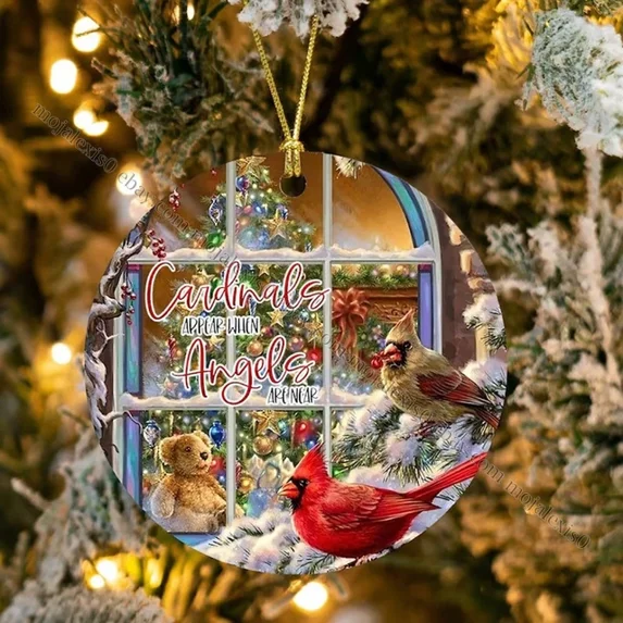 Cardinal Appear When Angels Are Near Ornament Decor, Jolly Man Ornament ...