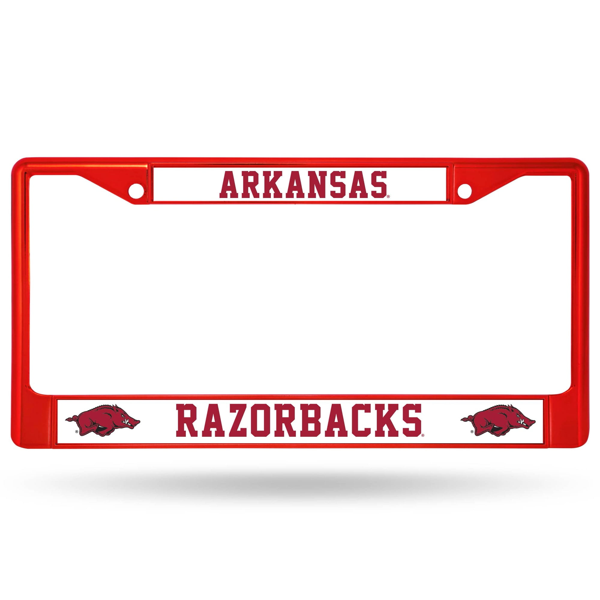 Cardinal Arkansas Razorbacks Colored Chrome License Plate Frame ...
