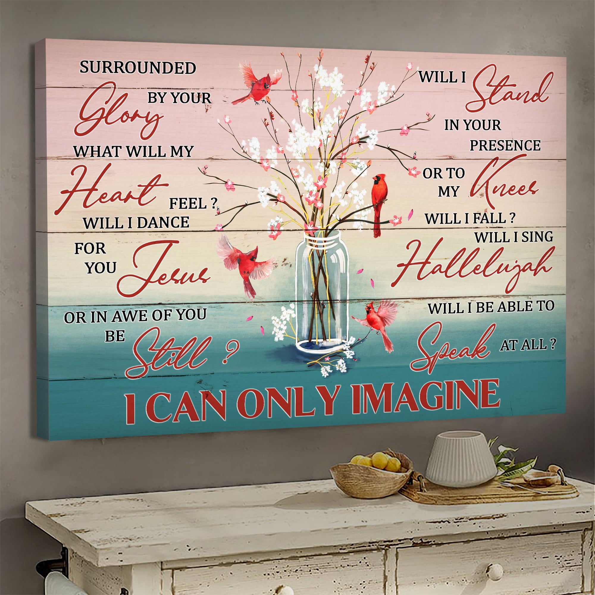 Cardinal, Baby flower vase, I can only Imagine - Jesus Landscape poster ...