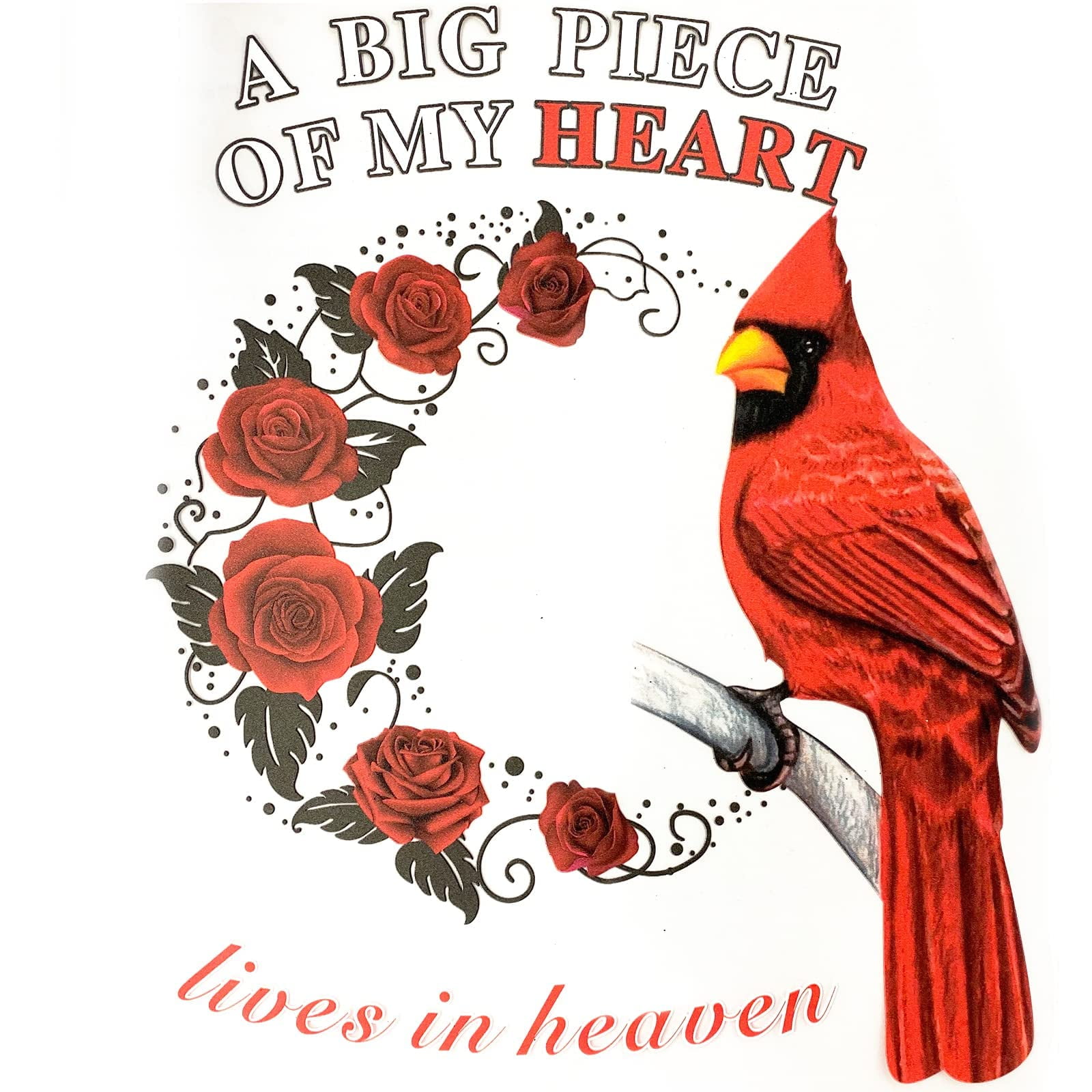 Cardinal A Big Piece of My Heart Decal for Anniversary Day Gifts, for ...
