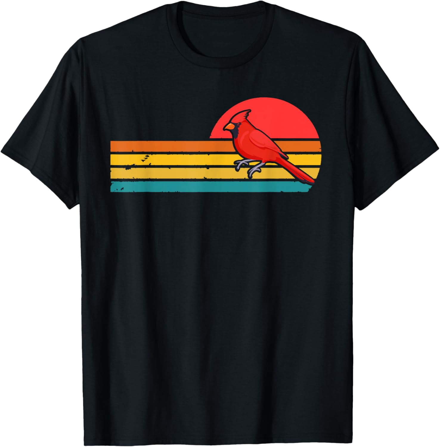 Cardinal Bird Birding Vintage Retro 80s Cardinal Bird T-Shirt - Walmart.com