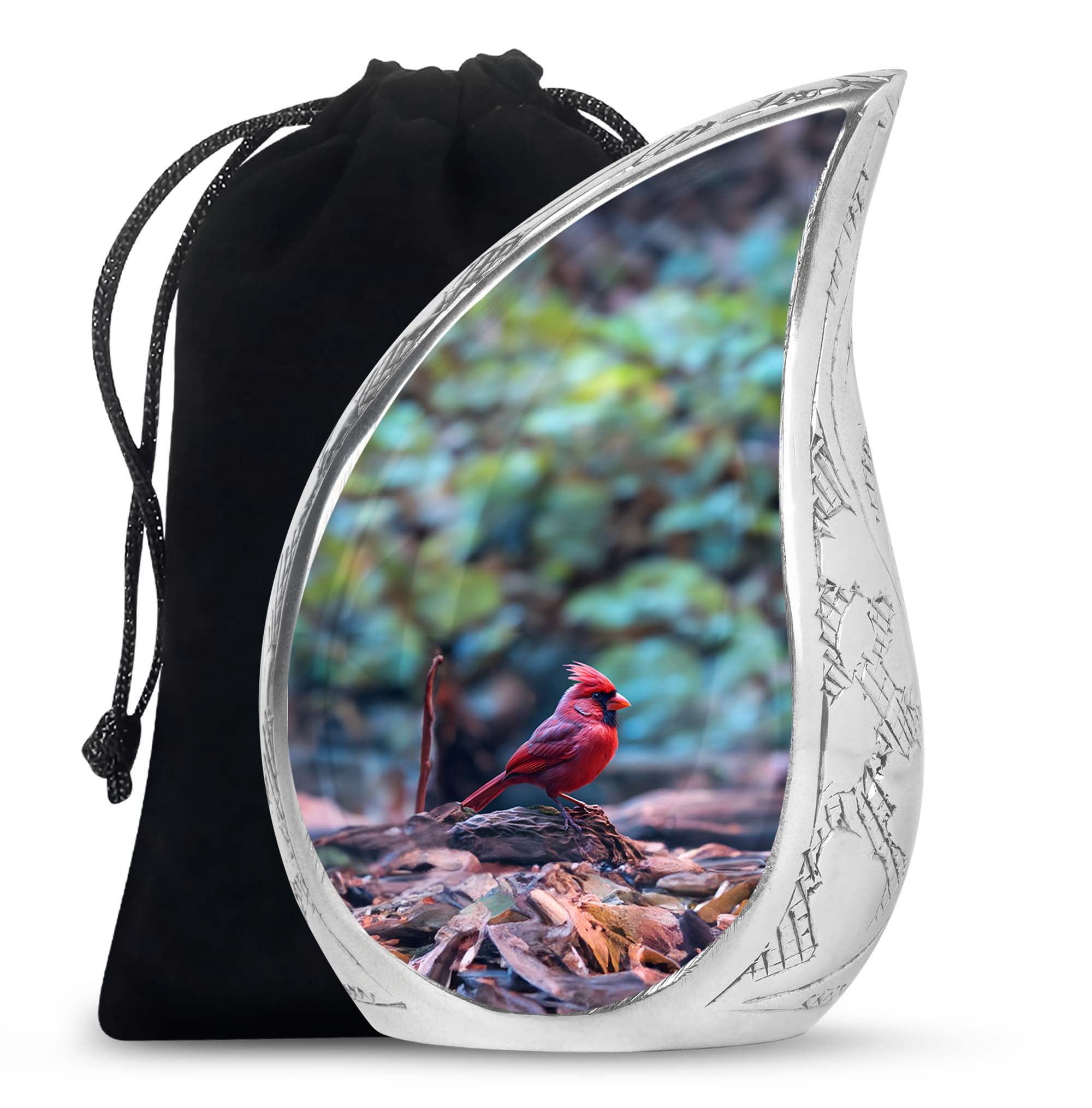 Cardinal Bird Drop Urn for Ashes, Cremation Urns for Human Ashes Adult ...