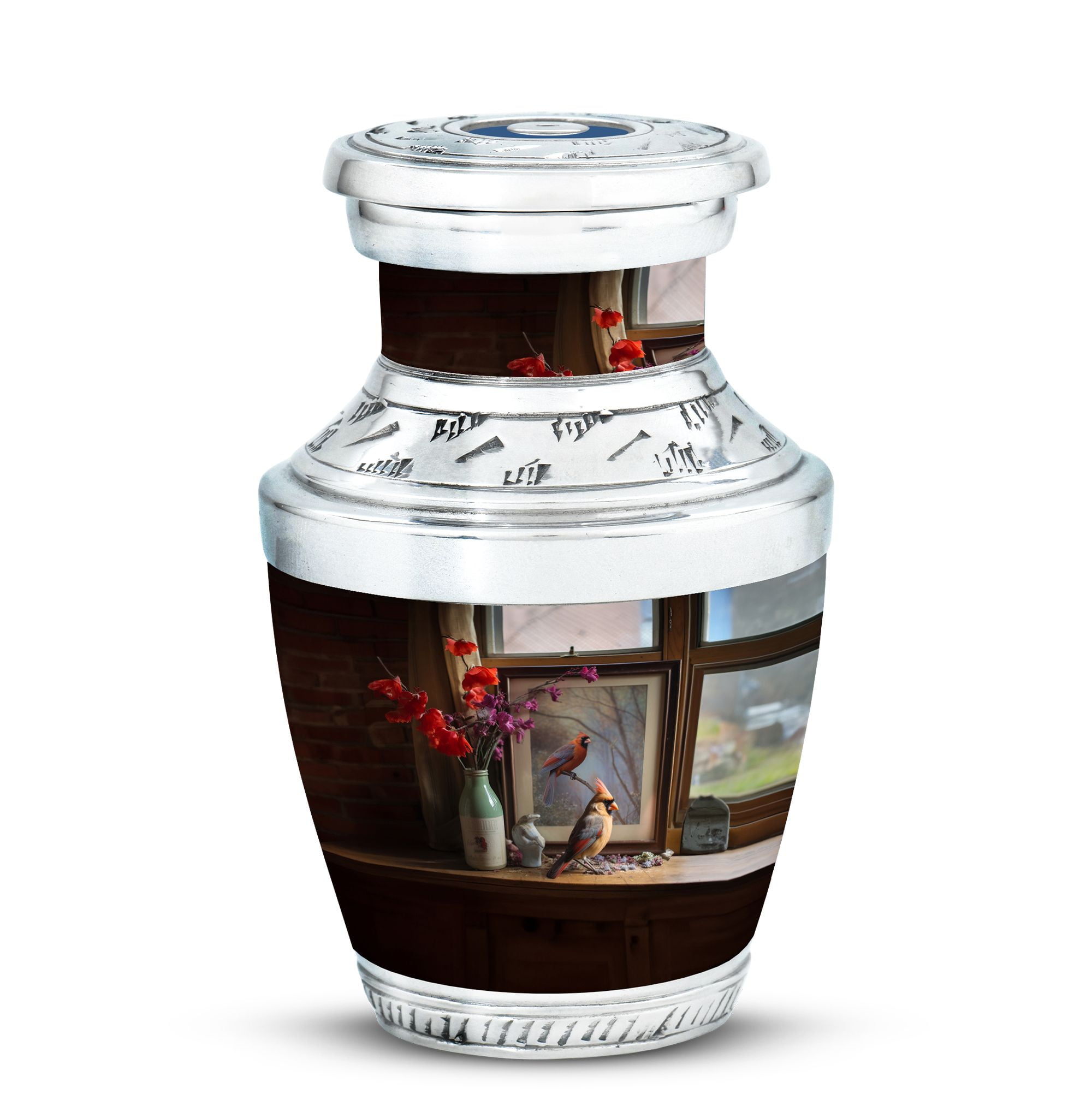 Cardinal Bird Eternal Grace Petite Urn - Sleek Small Keepsake for Adult ...