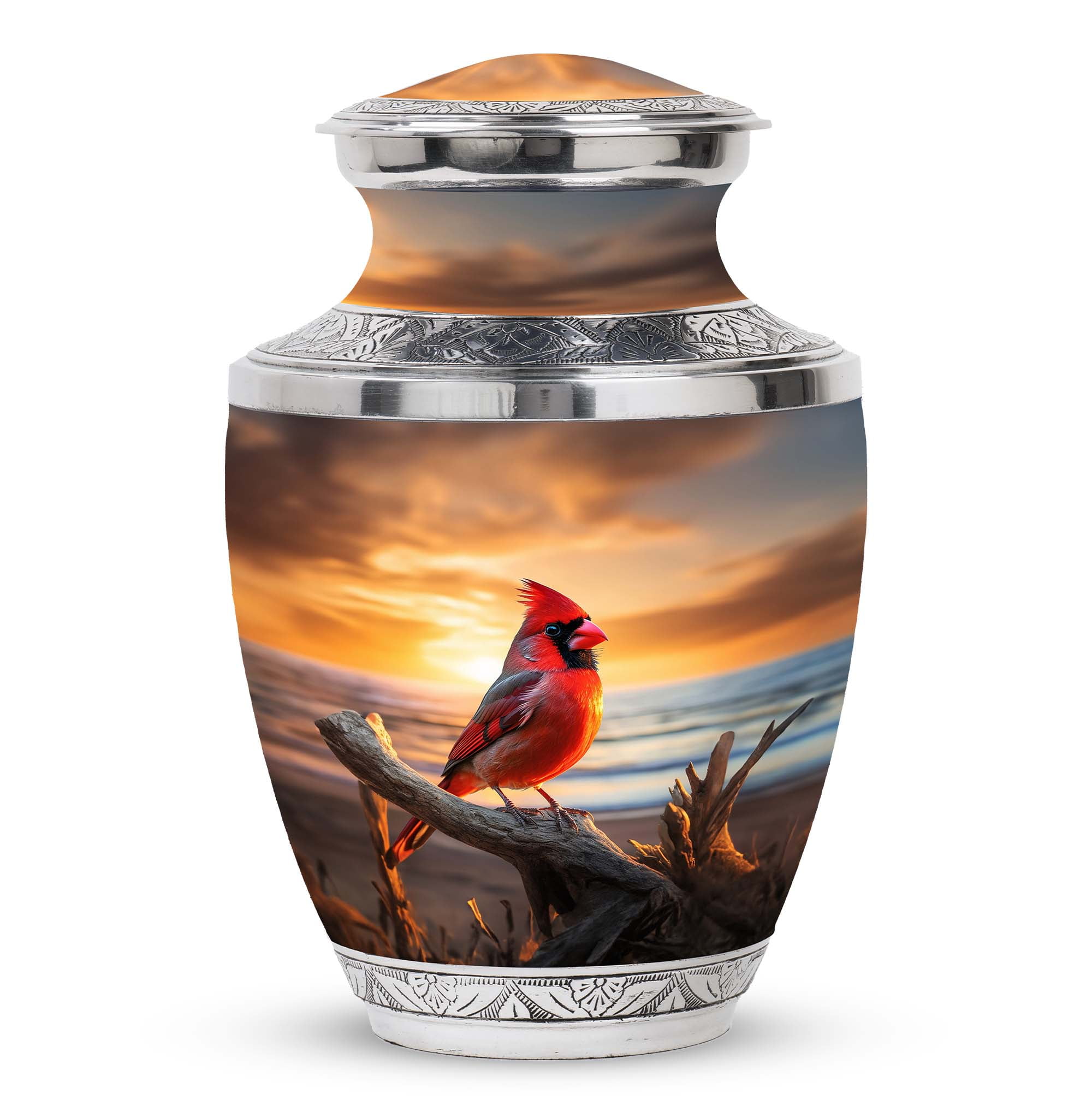Cardinal Bird Eternal Love Large Decorative Urn - Everlasting Tribute ...