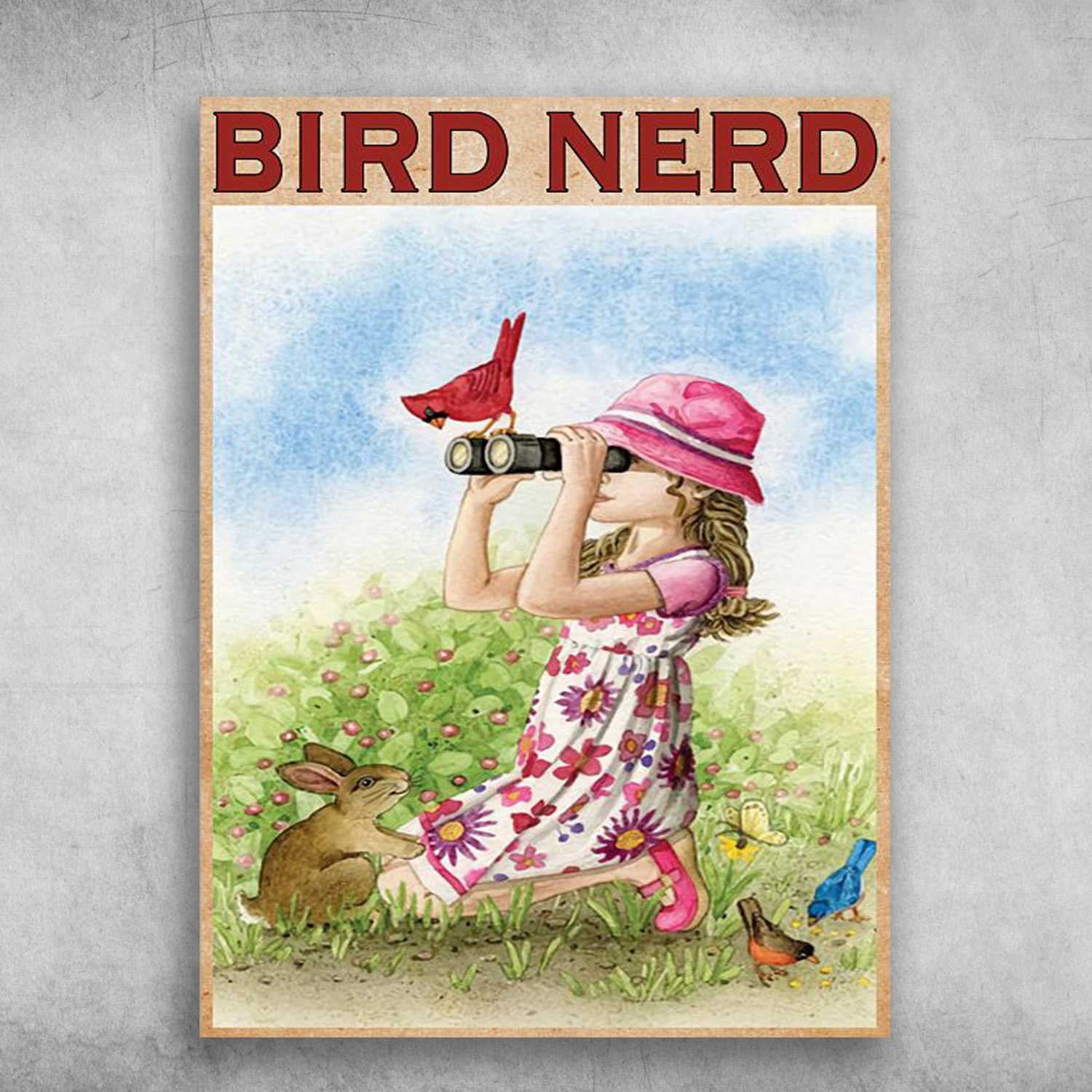 Cardinal Bird, Girl Loves Bird, Bird And Rabbit, Bird Nerd 11 x 17 Inch ...